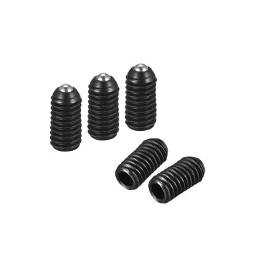 Uxcell Ball Point Set Screws, M10 x 20mm High Carbon Steel Metric Spring Hex Socket Grub Screw 5 ...