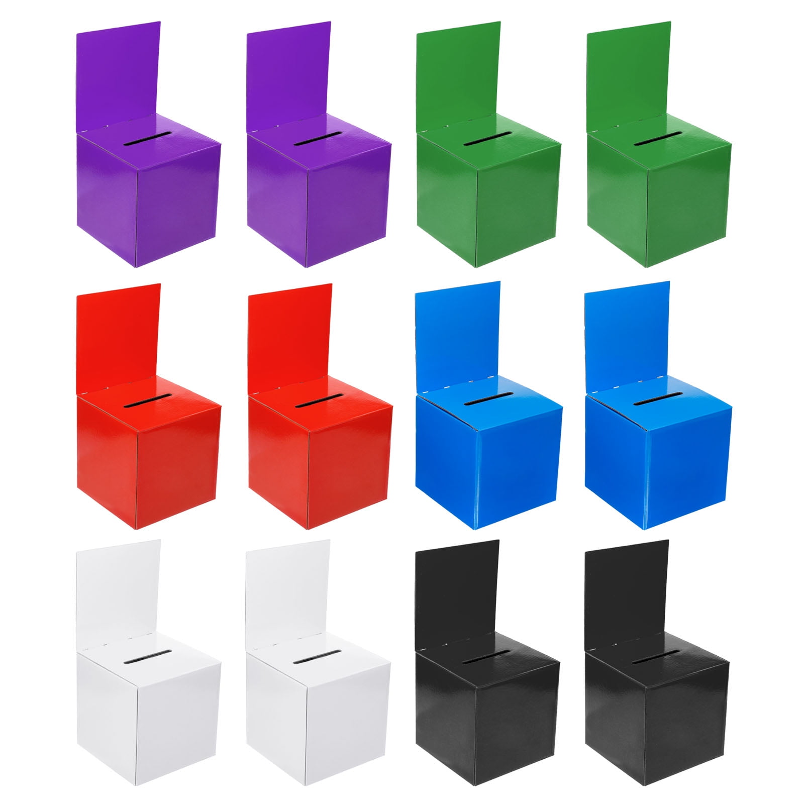 Uxcell Ballot Box 6"x6"x6" Raffle Box with Removable Header Board ...