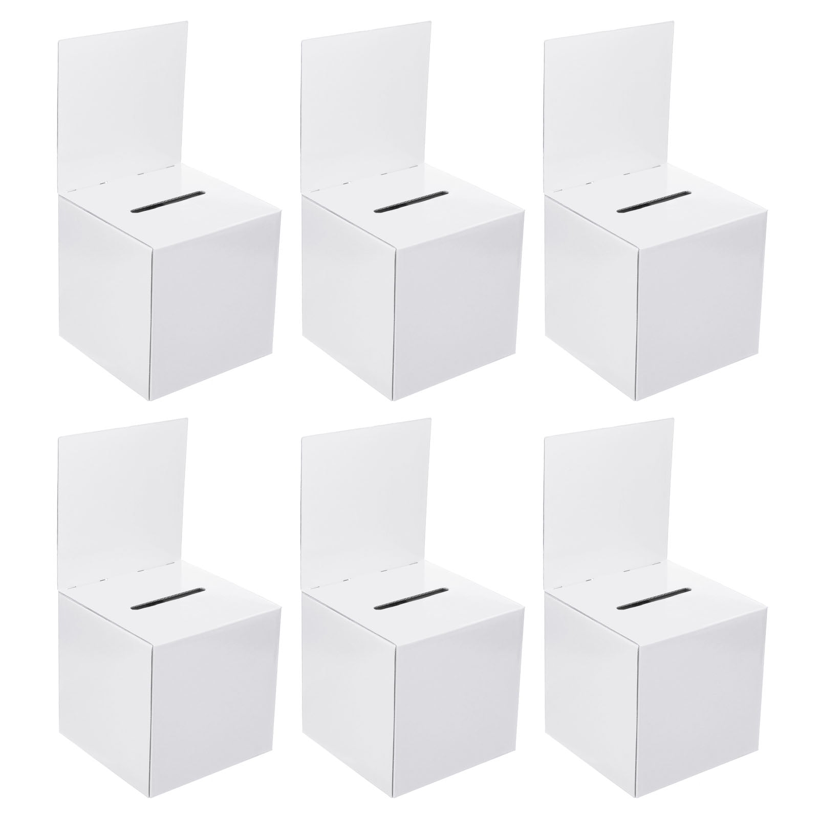 Uxcell Ballot Box 6"x6"x6" Raffle Box with Removable Header Board ...