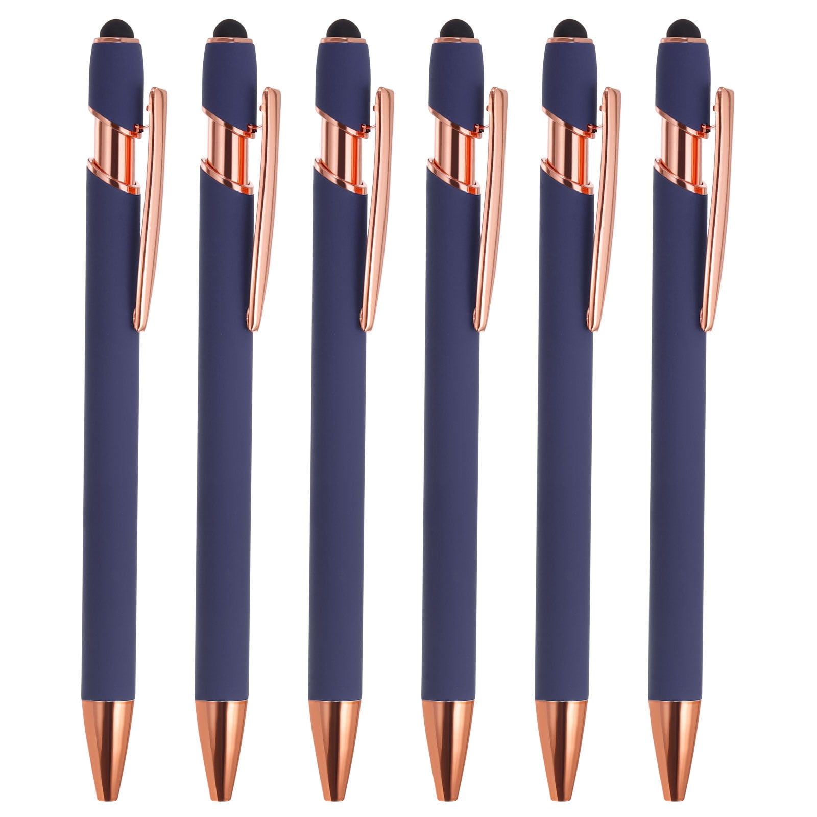 Uxcell Ballpoint Pen with Stylus Tip Metal Pen Black Ink 1.0mm Medium ...