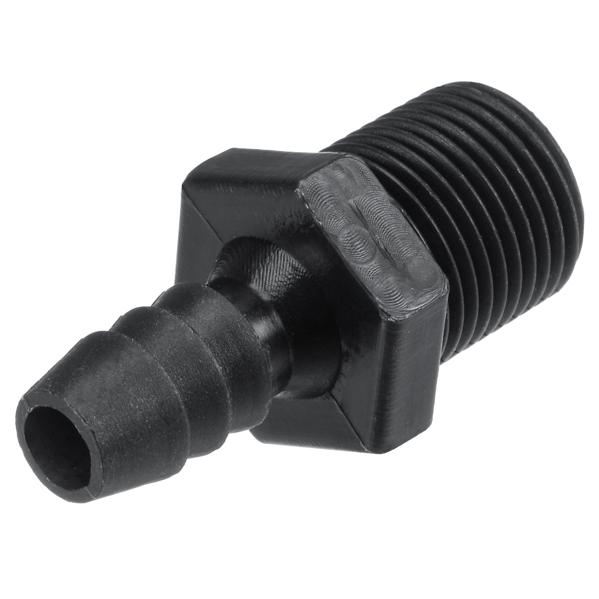 Uxcell Barb OD NPT Male Thread Plastic Hose Fitting Hex Adapter Black 5 ...