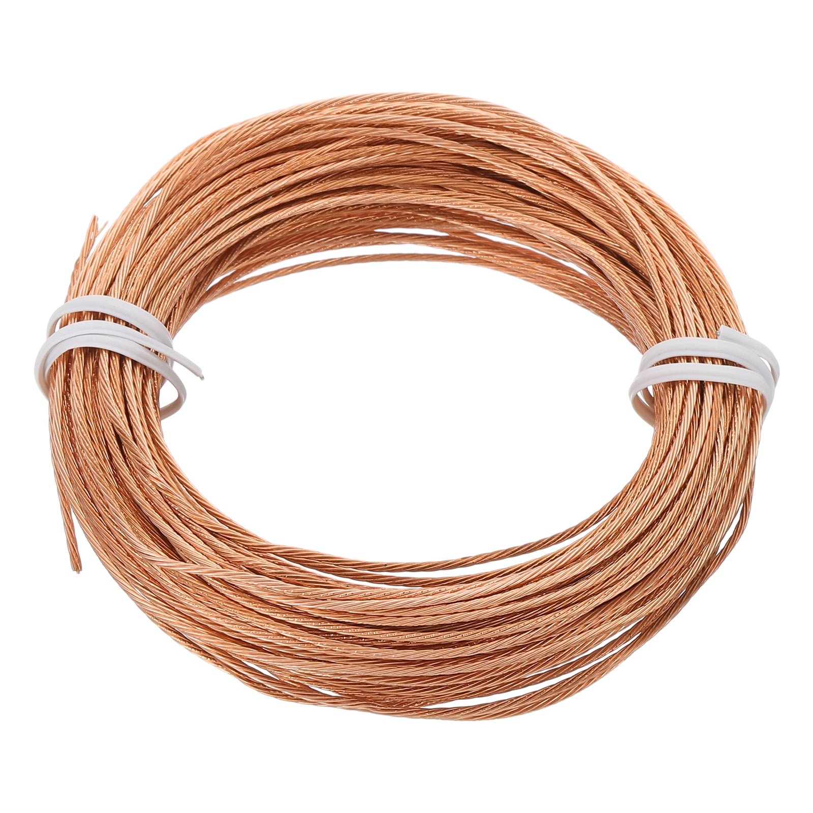 Uxcell Bare Copper Ground Wire, 18 Gauge 50 Feet Solid Braided Copper ...