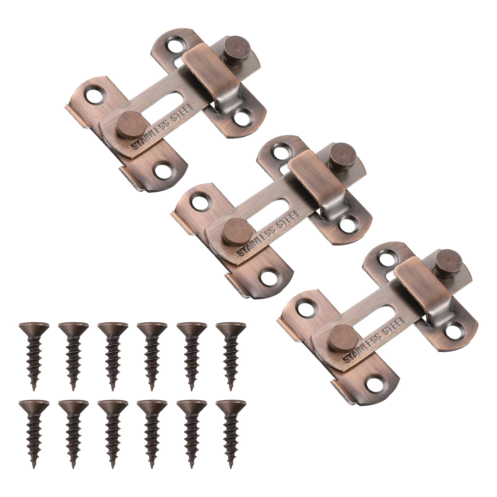 Uxcell Barn Door Latch, 3 Pack Flip Gate Latch Stainless Steel Hardware ...