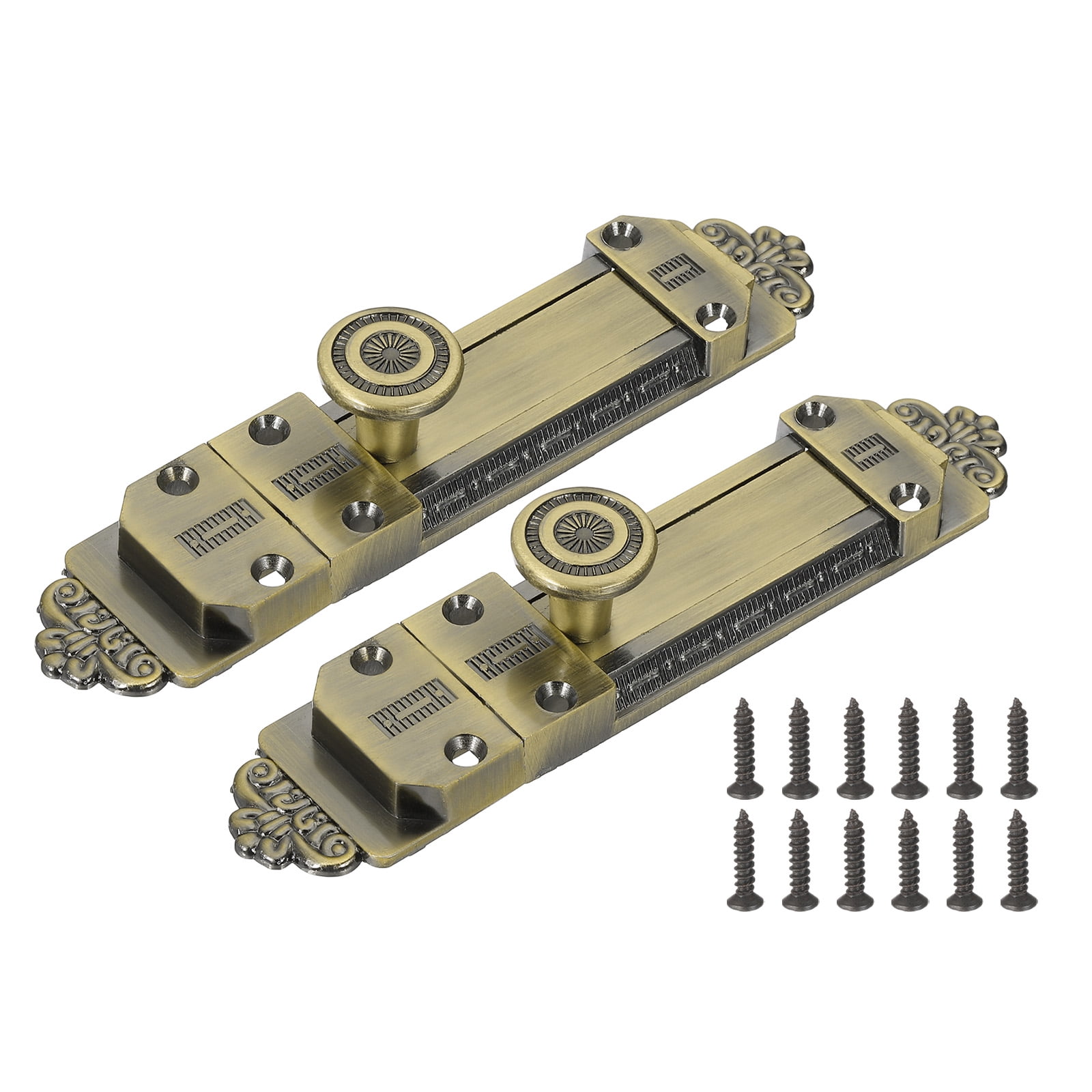 Uxcell Barrel Bolt Latch, Solid Slide Door Lock Zinc Alloy Security ...