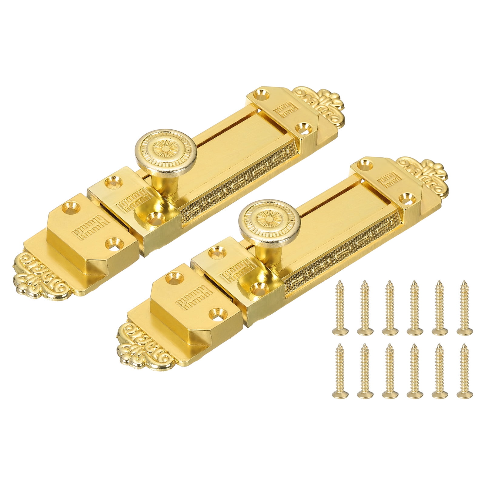 Uxcell Barrel Bolt Latch, Solid Slide Door Lock Zinc Alloy Security ...