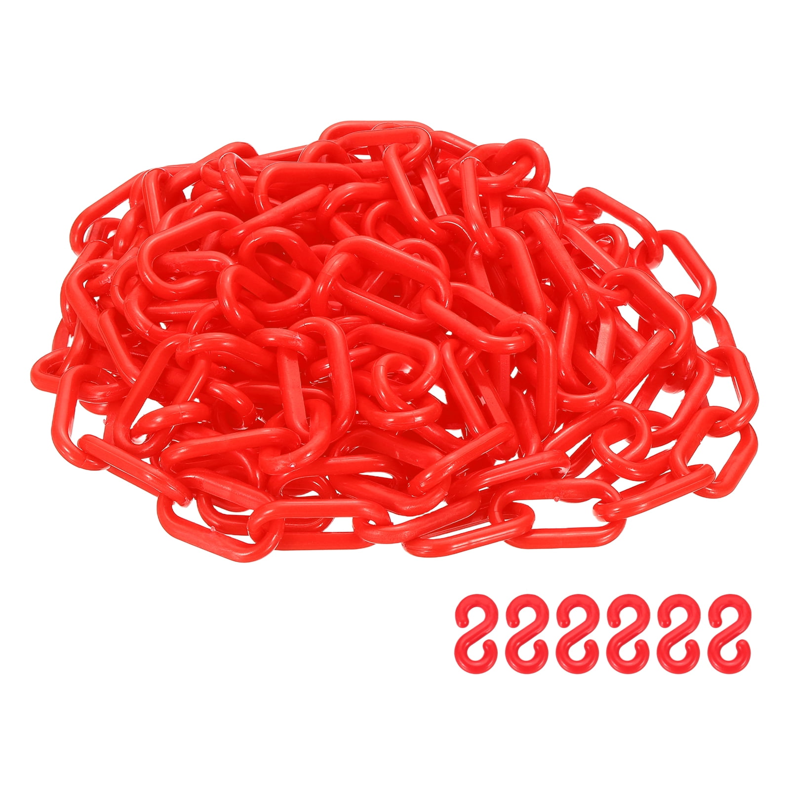 Uxcell Barrier Chain, (16.4ft 0.7" Dia., Red), Plastic Safety Chain ...