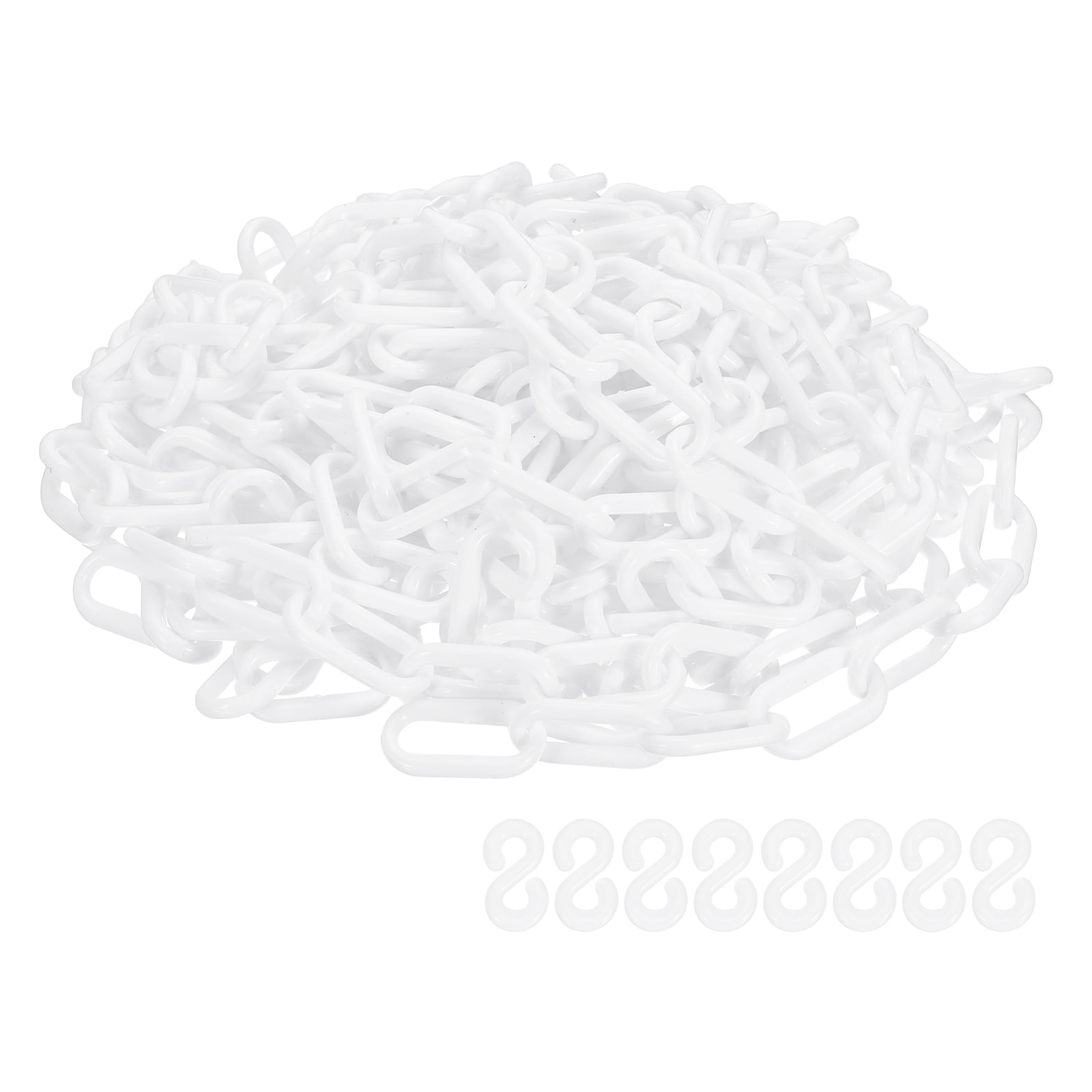 Uxcell Barrier Chain, (32.8ft 0.7" Dia., White), Plastic Safety Chain ...