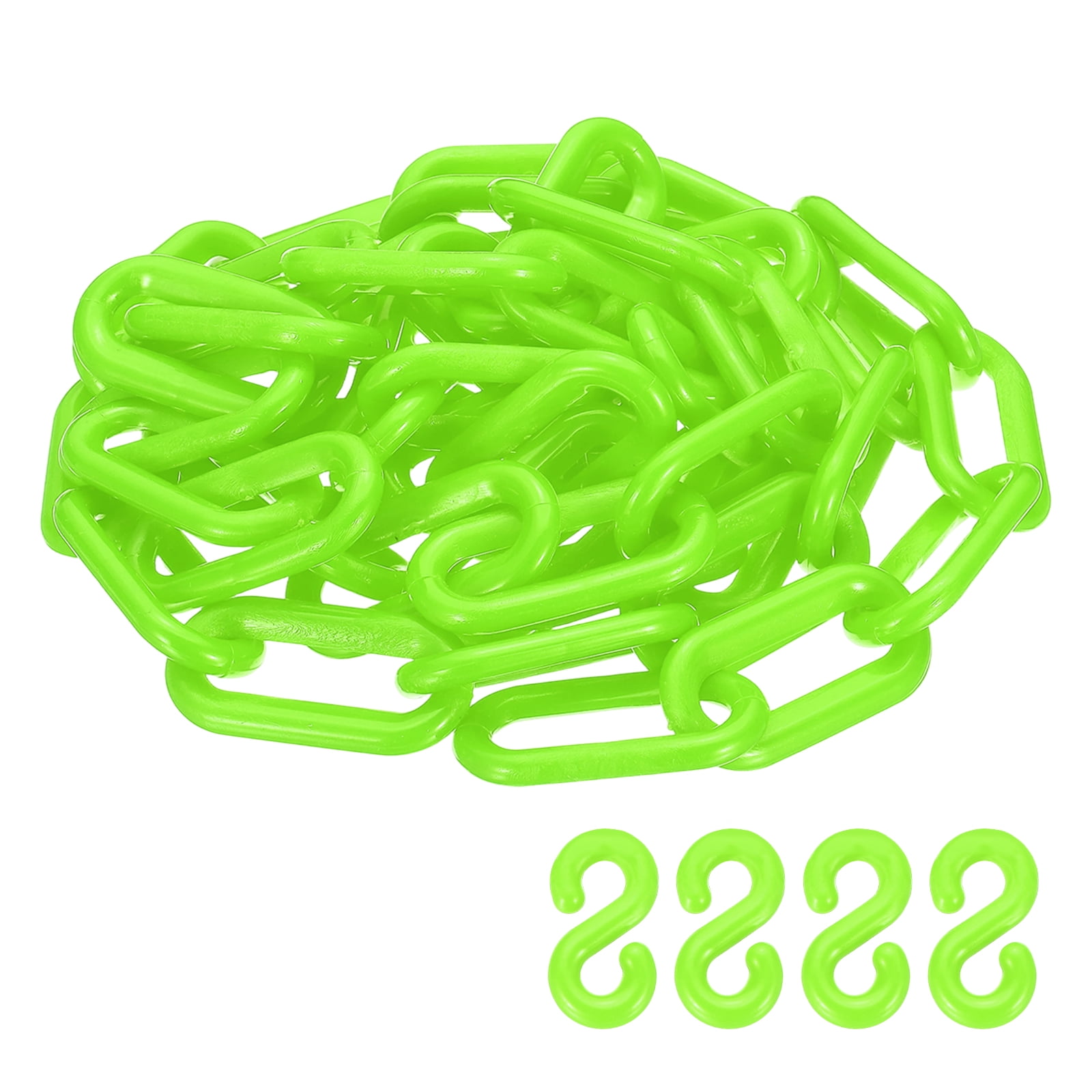 Uxcell Barrier Chain, (6.5ft 1" Dia., Green), Plastic Safety Chain ...