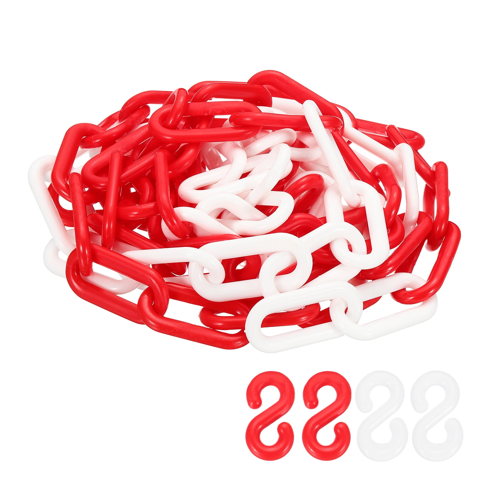 Uxcell Barrier Chain, (9.8ft 1" Dia., Red/White), Plastic Safety Chain ...