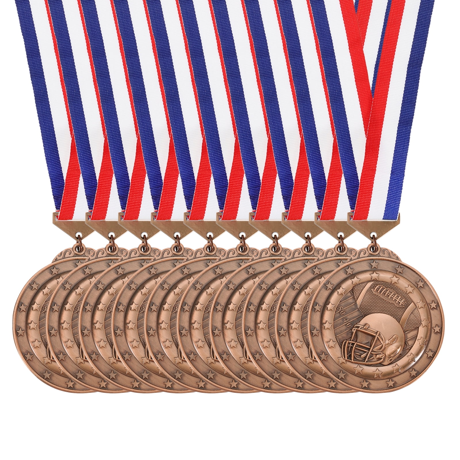 Uxcell Baseball Games Helmet Embossing Award Medals with Ribbons ...