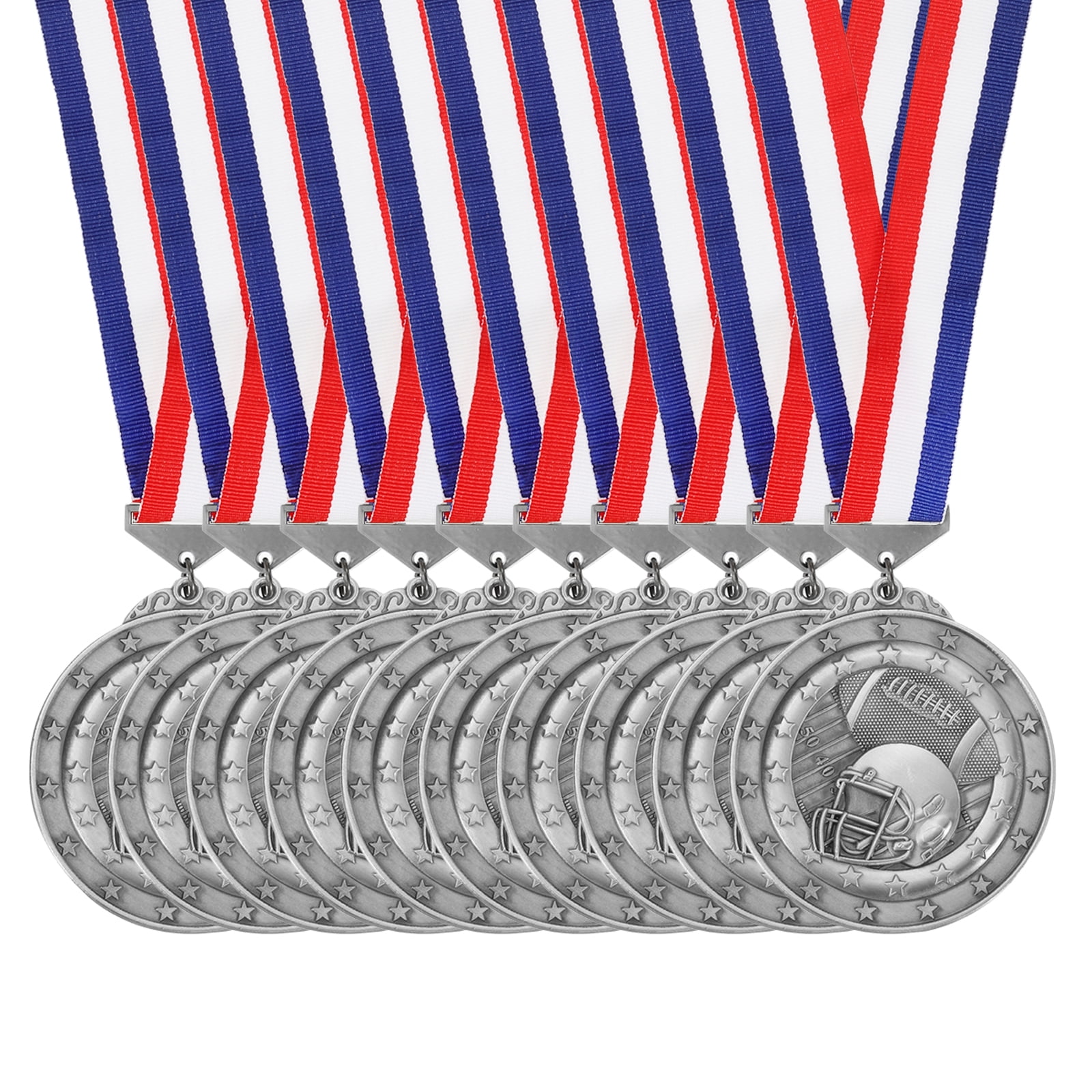 Uxcell Baseball Games Helmet Embossing Award Medals with Ribbons ...