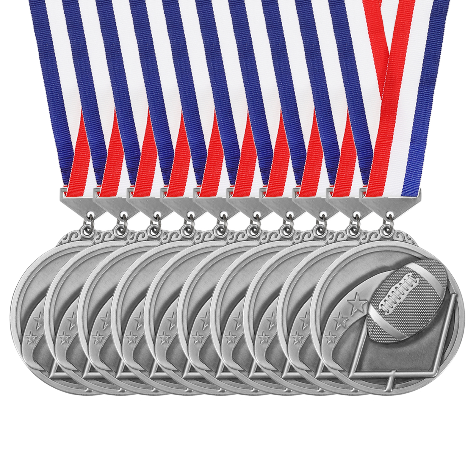 Uxcell Baseball Games Star Embossing Award Medals with Ribbons, Winner ...