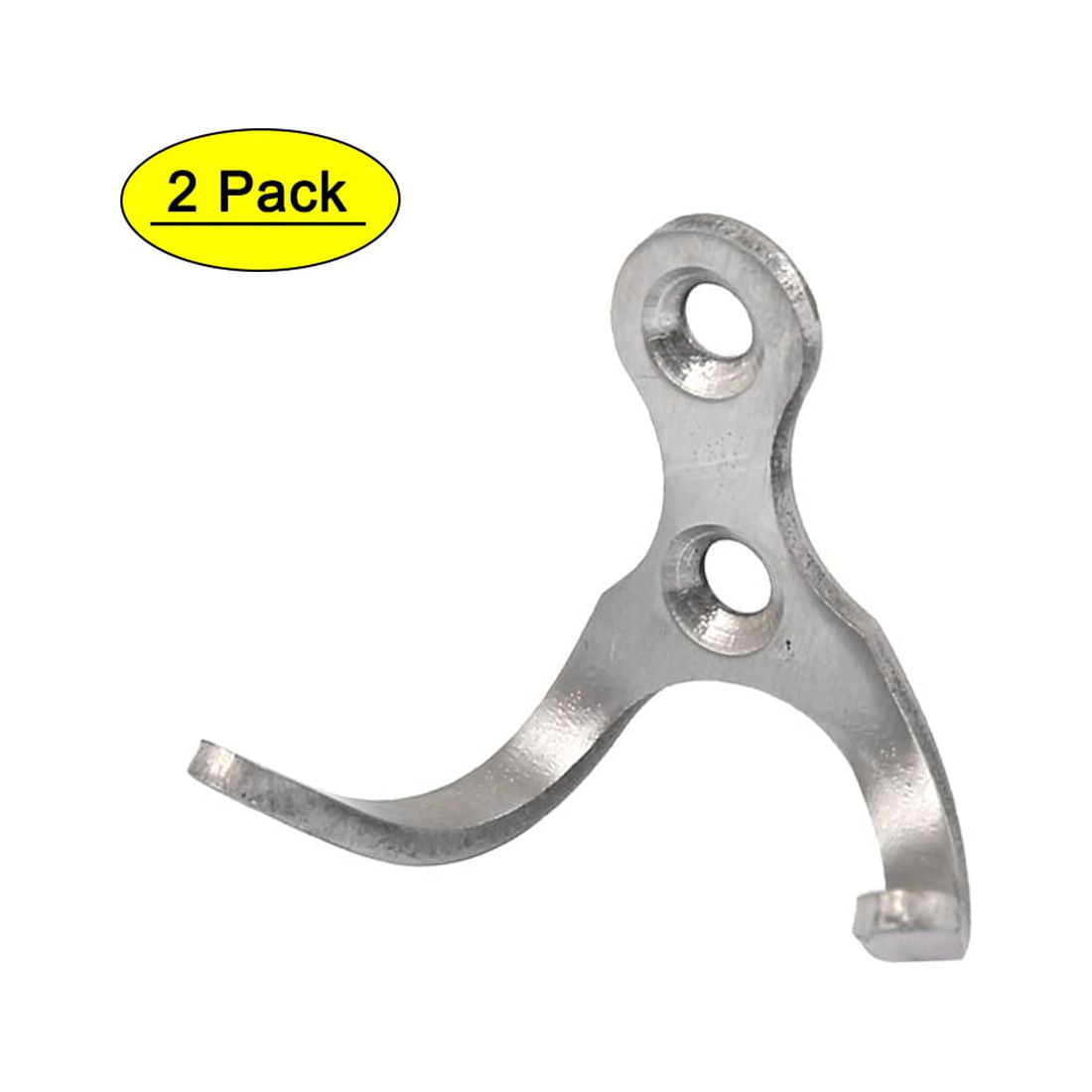 Uxcell Bath Door Wall Clothing Towel Hanging Double Prong Hanger Hook ...