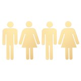 Uxcell Bathroom Sign, Acrylic Restroom Men's and Women's Gender Sign ...