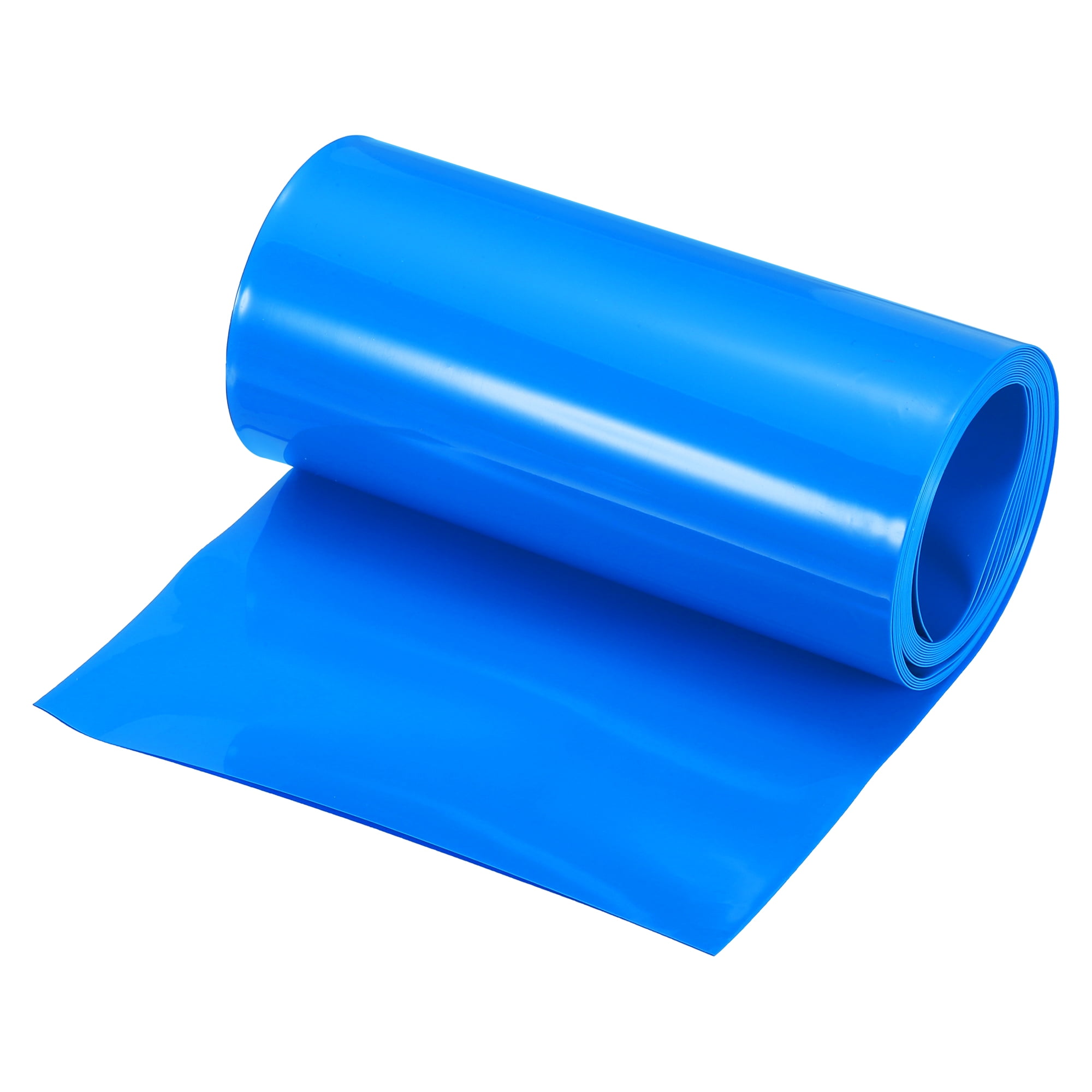 Uxcell Battery Wrap 130mm Flat 8ft PVC Heat Shrink Tube Wraps Blue ...