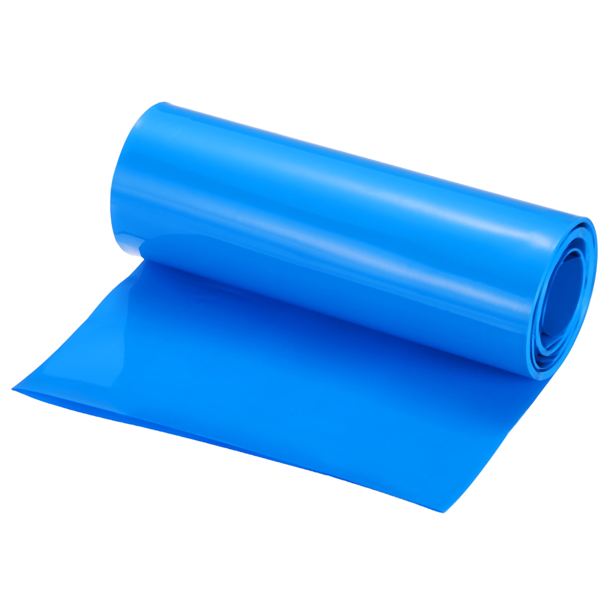 Uxcell Battery Wrap 150mm Flat 8 ft PVC Heat Shrink Tube Wraps Blue ...