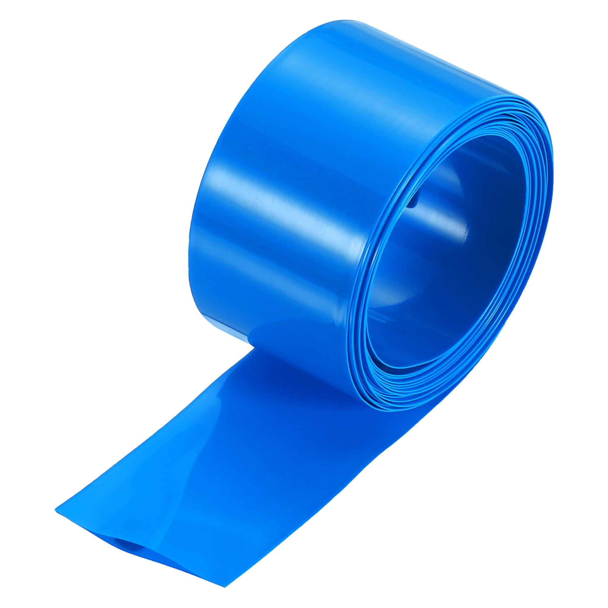 Uxcell Battery Wrap 30mm Flat 8ft PVC Heat Shrink Tube Wraps Blue ...