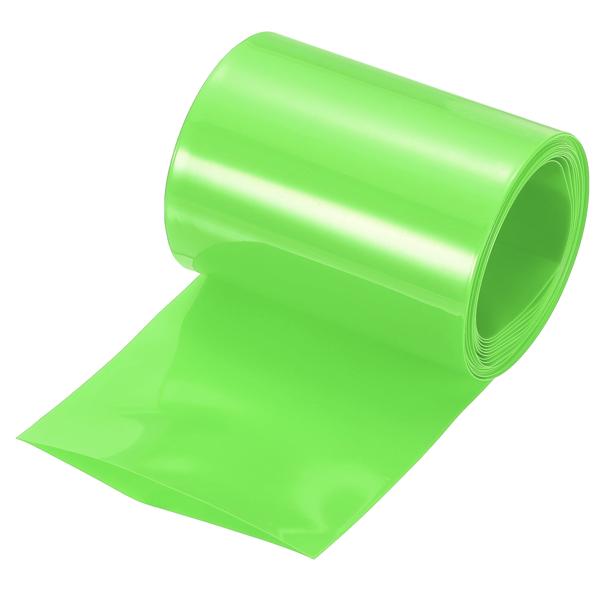 Uxcell Battery Wrap 70mm Flat 8ft PVC Heat Shrink Tube Wraps Pale Green ...