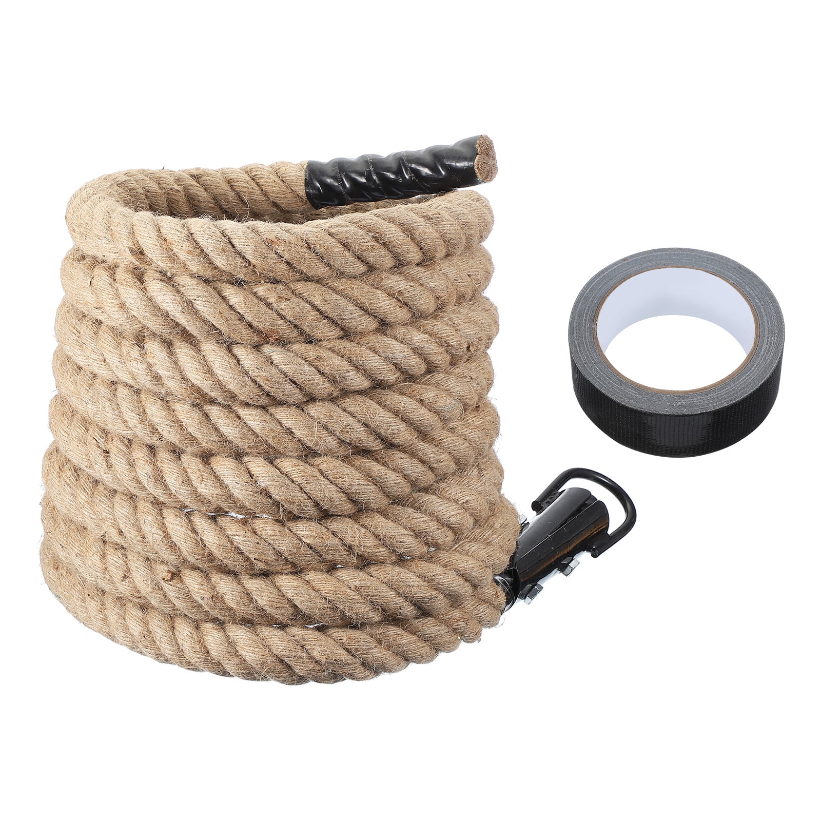 Uxcell Battle Rope 23ft x 1.5 Inch Jute Heavy Fitness Training Gym ...