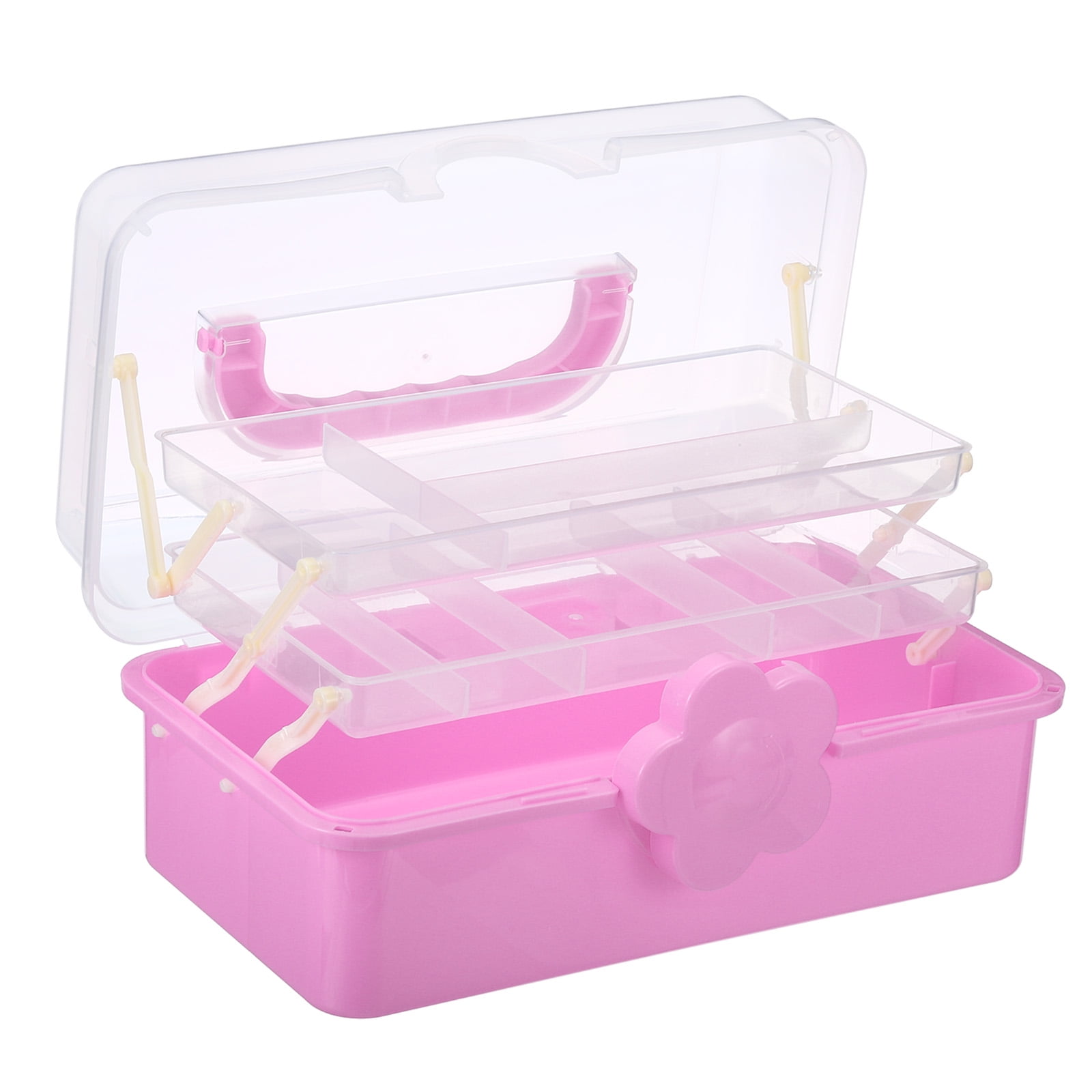 Uxcell Bead Storage Container, 3-Tier Plastic Wax Seal Beads Box Craft ...