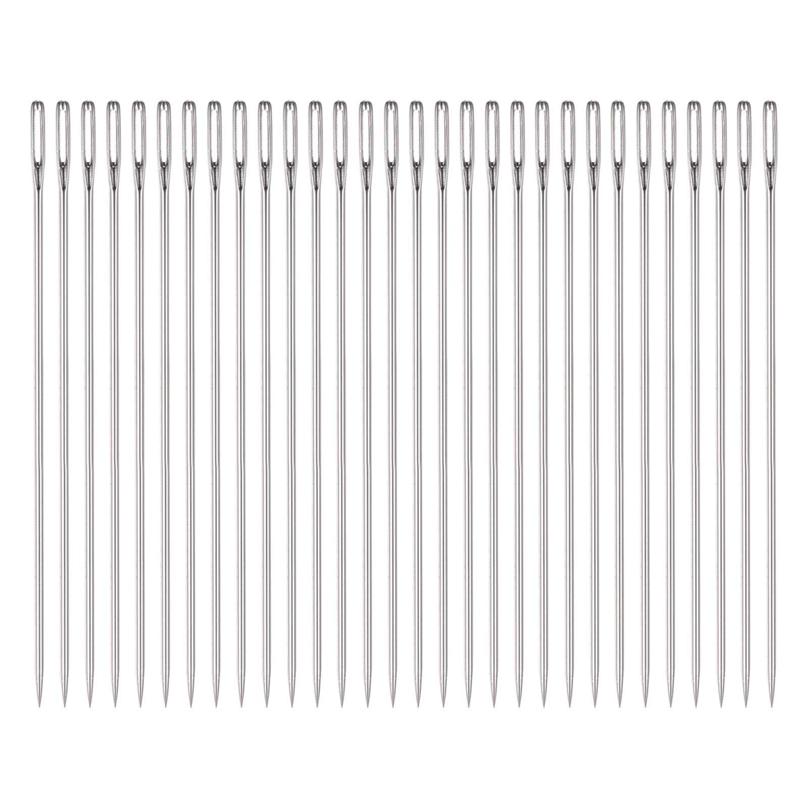 Uxcell Beading Needles 1.6mm Dia Long Straight Sewing Needles 4Inch 30 ...