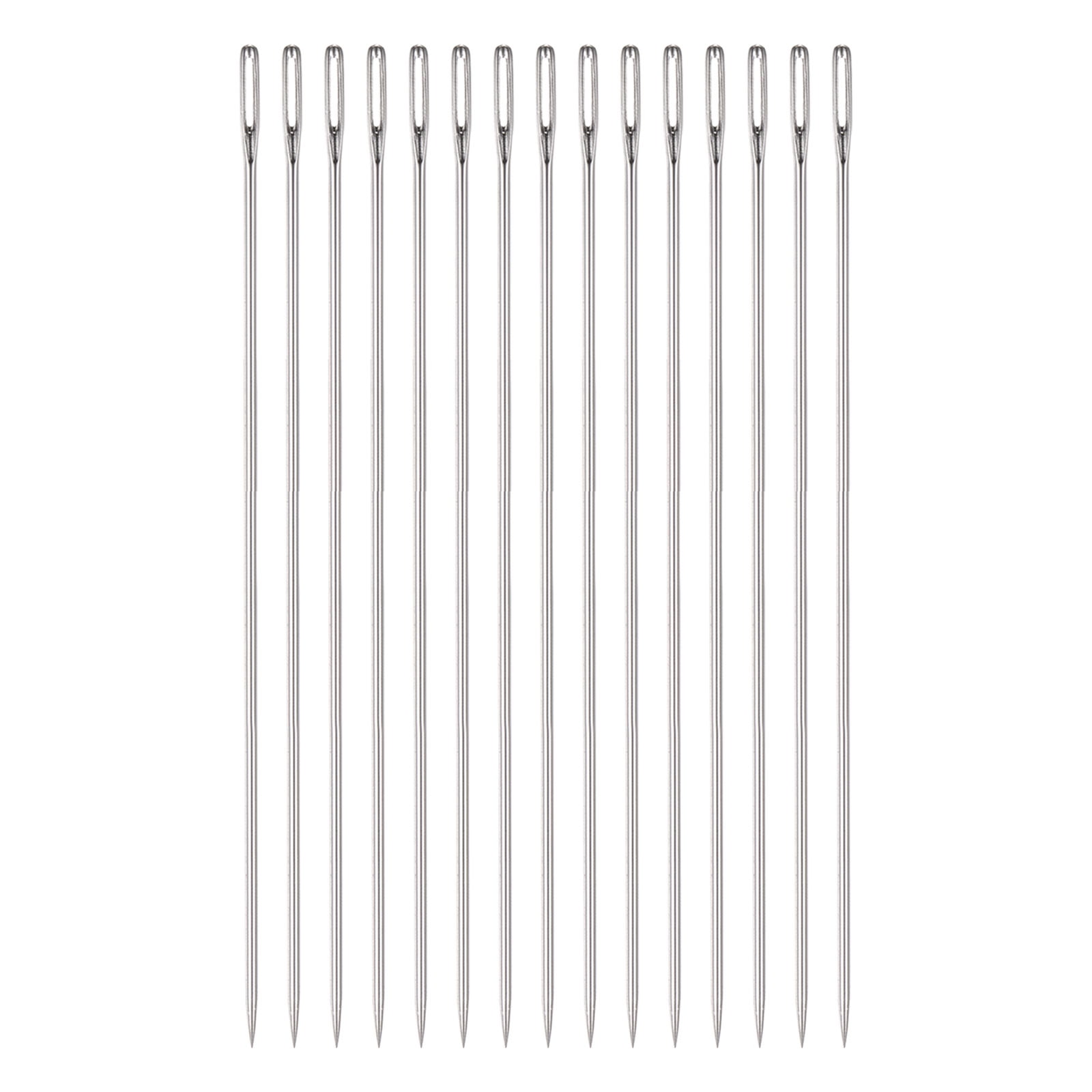 Uxcell Beading Needles 1.6mm Dia Long Straight Sewing Needles 5Inch 15 ...