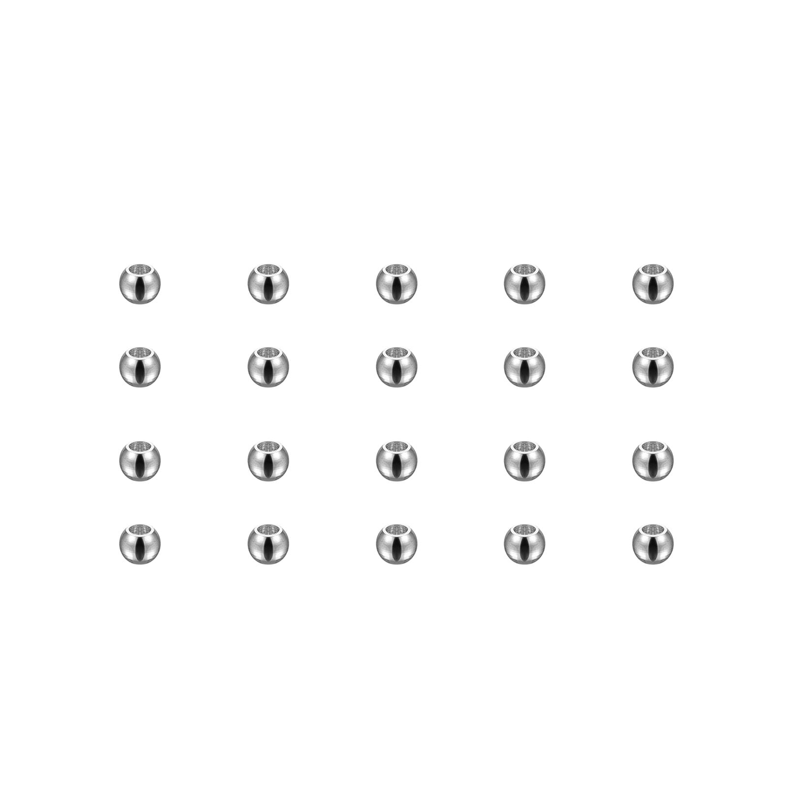 Uxcell Beads 2mm Stainless Steel 1mm Hole Dia Bead for DIY Crafts ...
