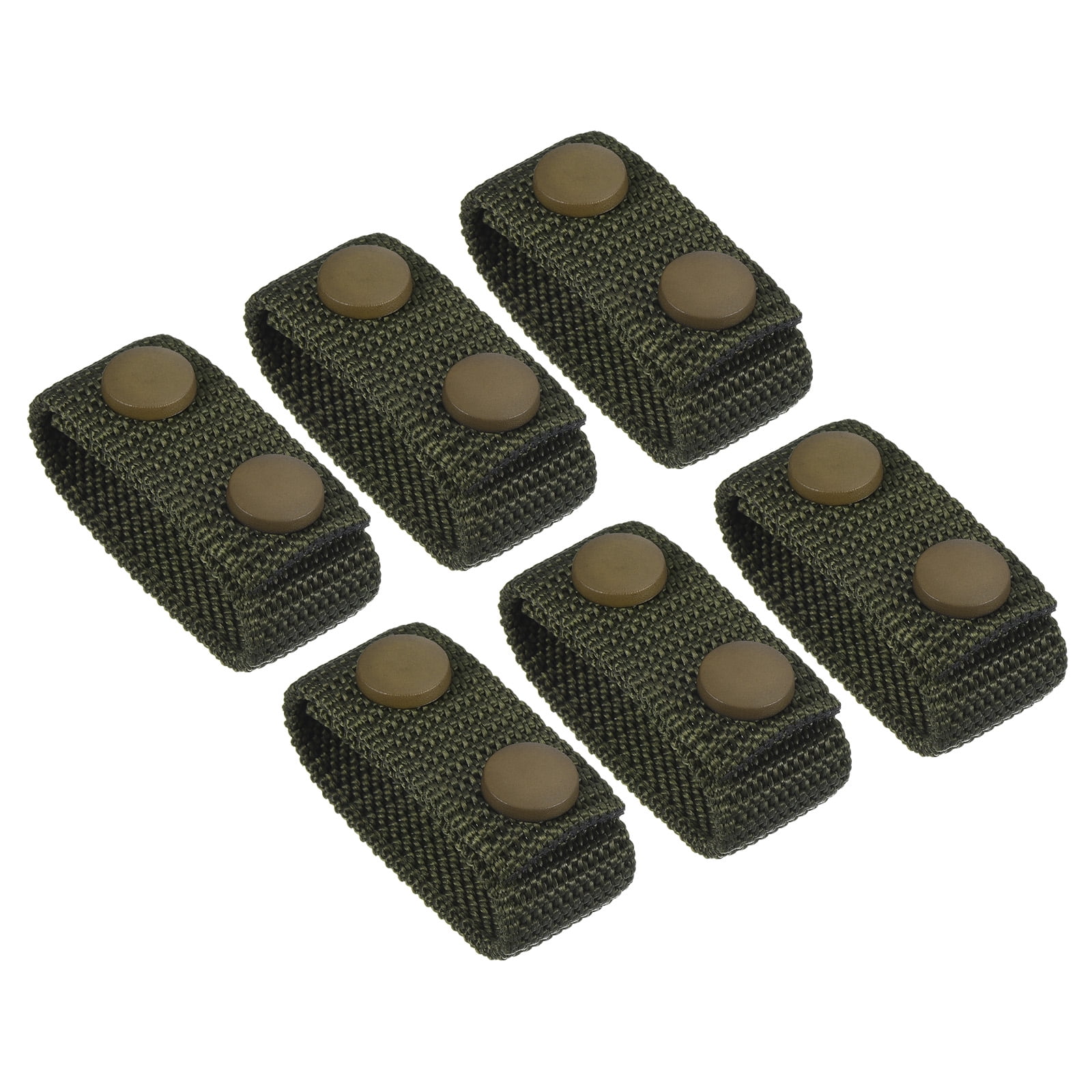 Uxcell Belt Keeper, Nylon Webbing Loop Holder with Double Snaps Belt Security Fixing, Green 6 ...