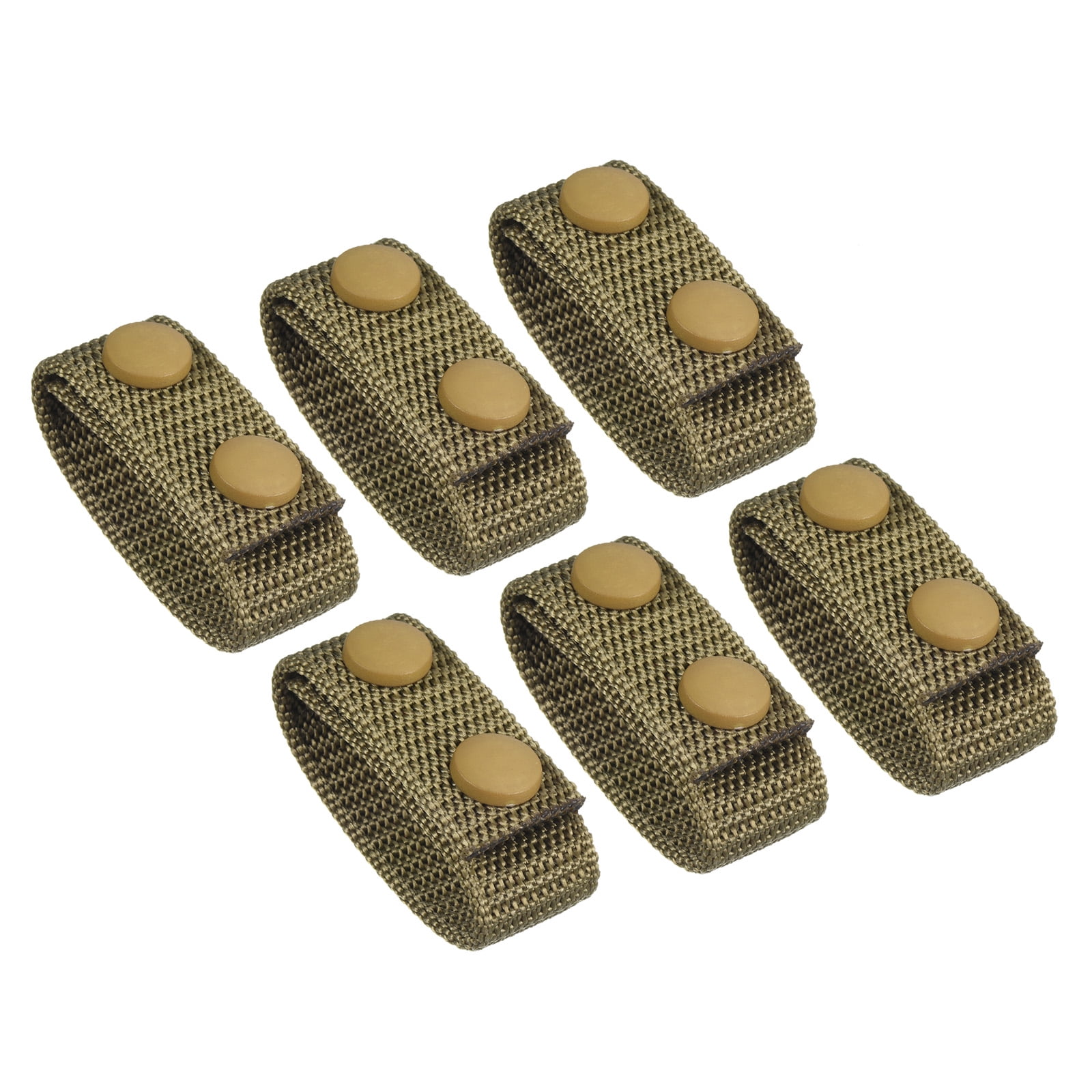 Uxcell Belt Keeper, Nylon Webbing Loop Holder with Double Snaps Belt Security Fixing, Khaki 6 ...