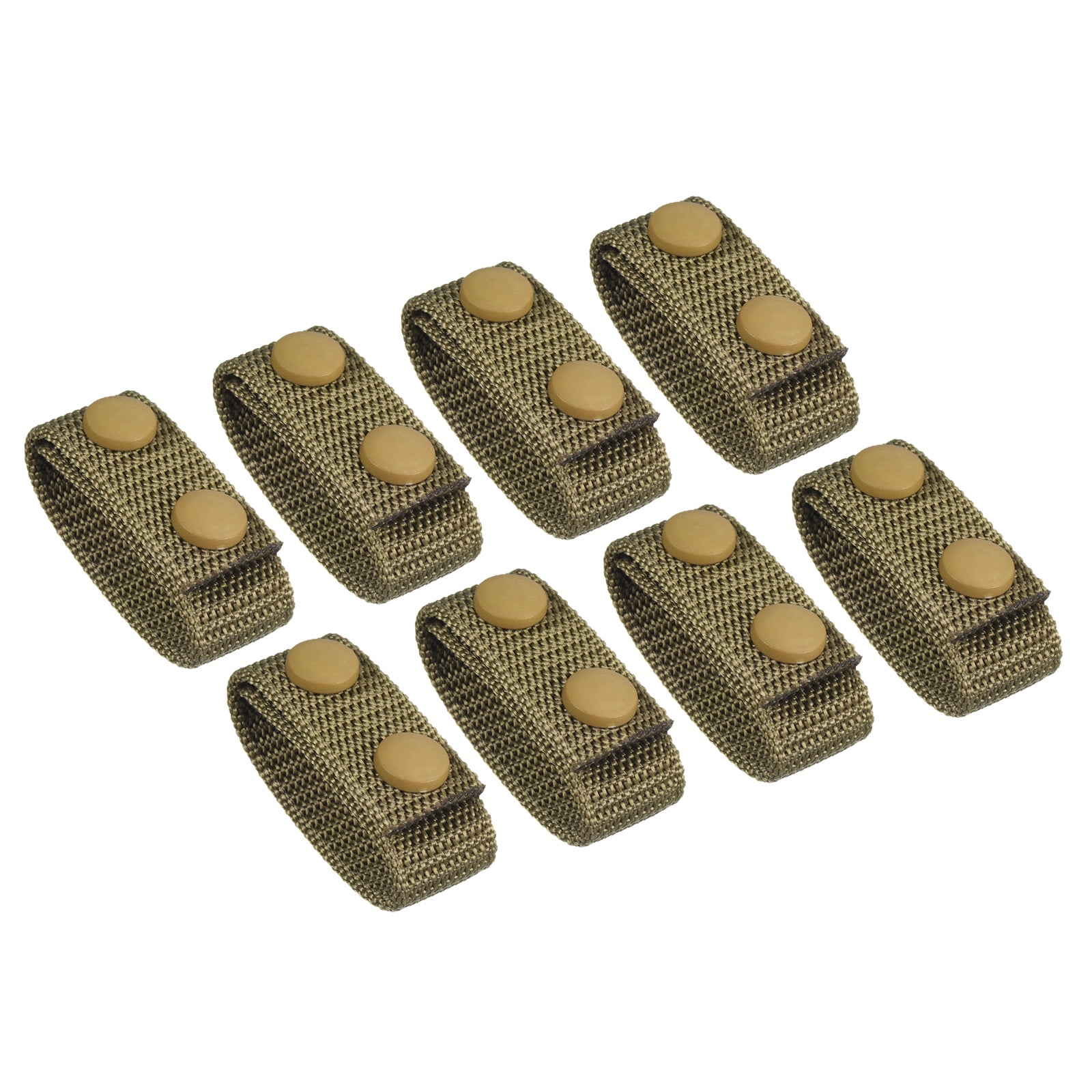 Uxcell Belt Keeper, Nylon Webbing Loop Holder with Double Snaps Belt Security Fixing, Khaki 8 ...