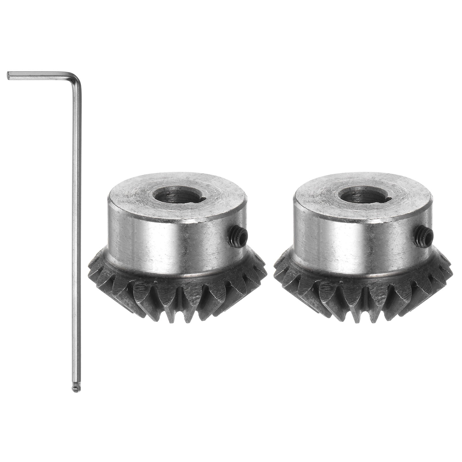 Uxcell Bevel Gear 2M 20 Teeth 10mm Shaft Hole Tapered Pinion Gear with ...