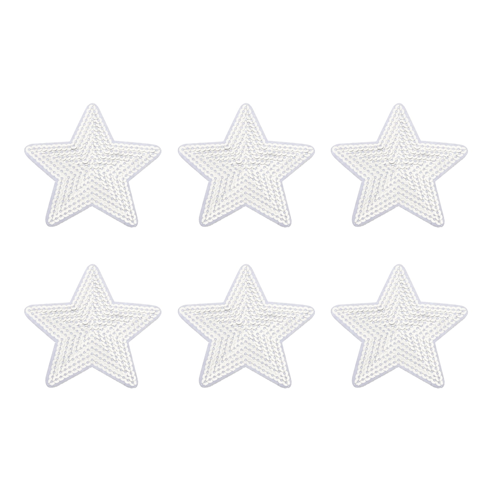 Uxcell Big 5 Star Sequins Iron-on Patches Sew Sequin Patch for Clothing ...
