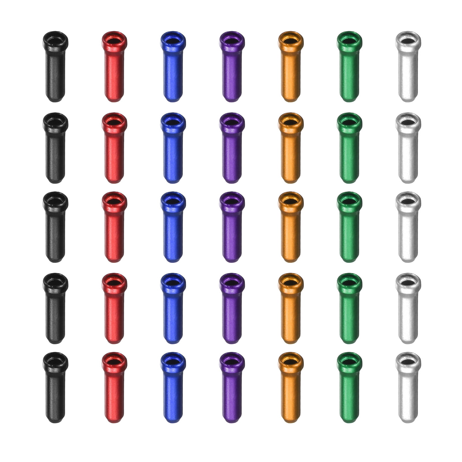 Uxcell Bike Cable End Cap Set Aluminum Alloy Cable End Crimp 7 Colors ...