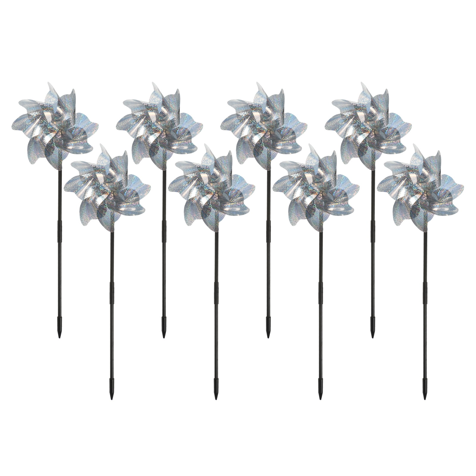 Uxcell Bird Reflective Pin Wheel with Stake 20x7inch Sparkly Scare Bird ...