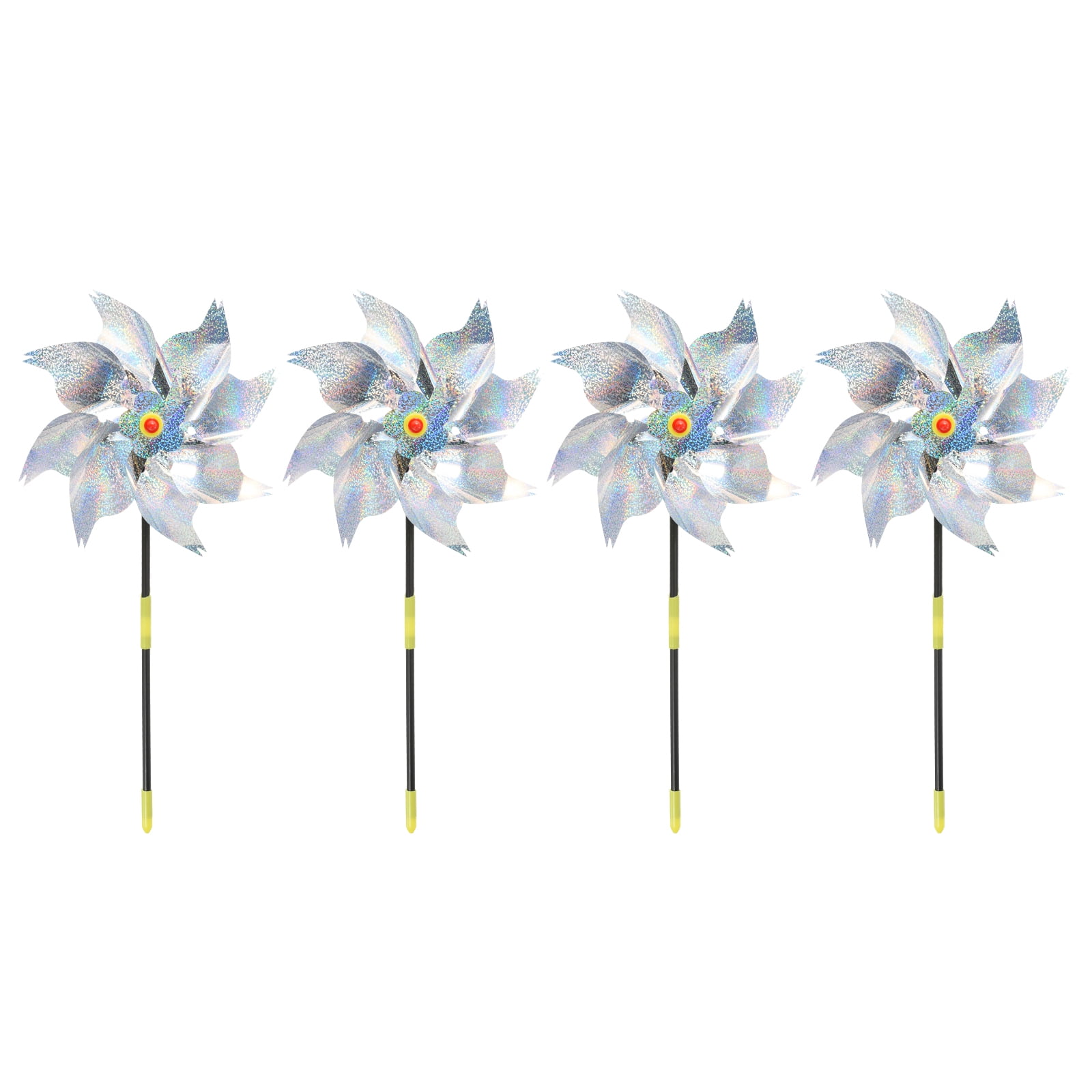 Uxcell Bird Reflective Pin Wheel with Stake 20x9inch Sparkly Scare Bird ...