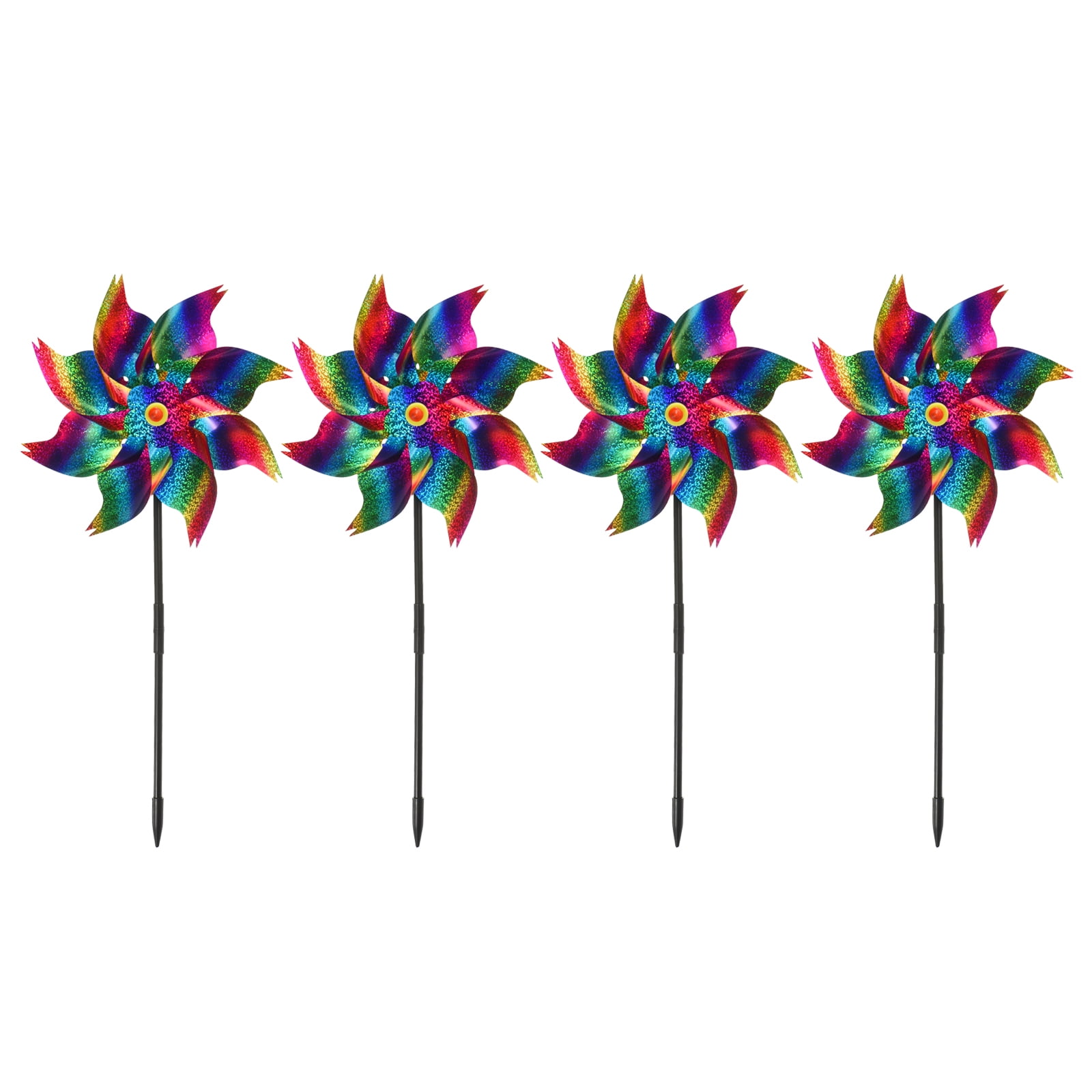 Uxcell Bird Reflective Pin Wheel with Stake Sparkly Scare Bird Away ...