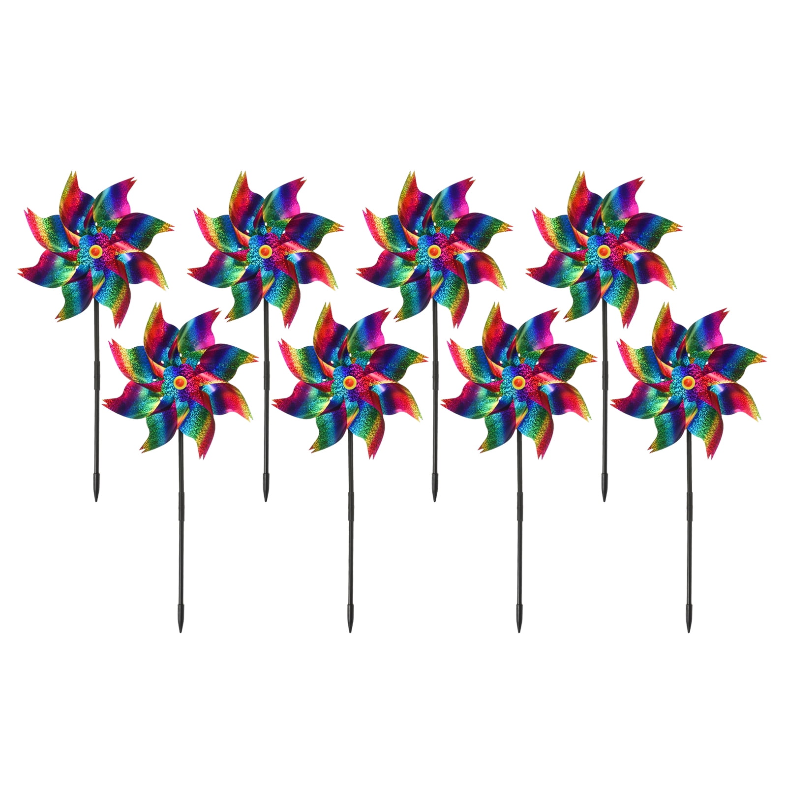 Uxcell Bird Reflective Pin Wheel with Stake Sparkly Scare Bird Away ...