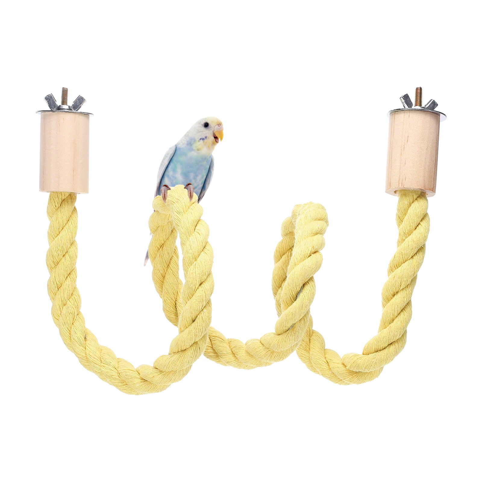 Uxcell Bird Rope Perch Swing Bird Stand Rope Perch 39 Inch Yellow ...