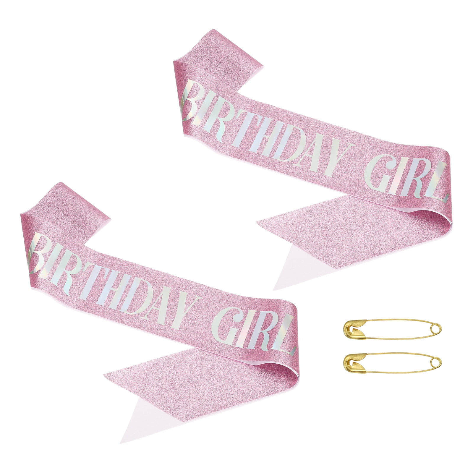 Uxcell Birthday Girls Sash, Glitter Birthday Sash for Women Satin ...