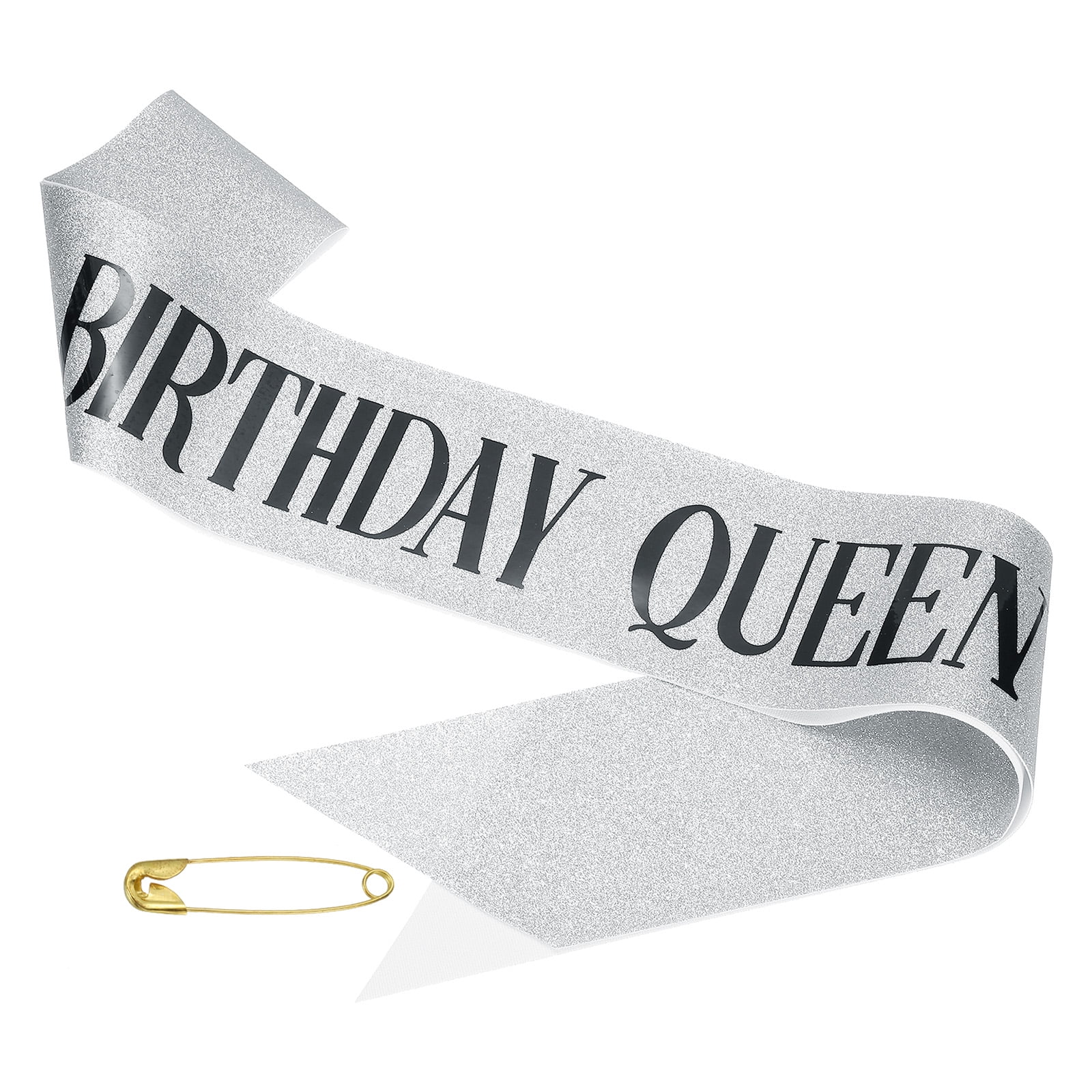 Uxcell Birthday Girls Sash, Glitter Birthday Sash for Women Satin Queen ...