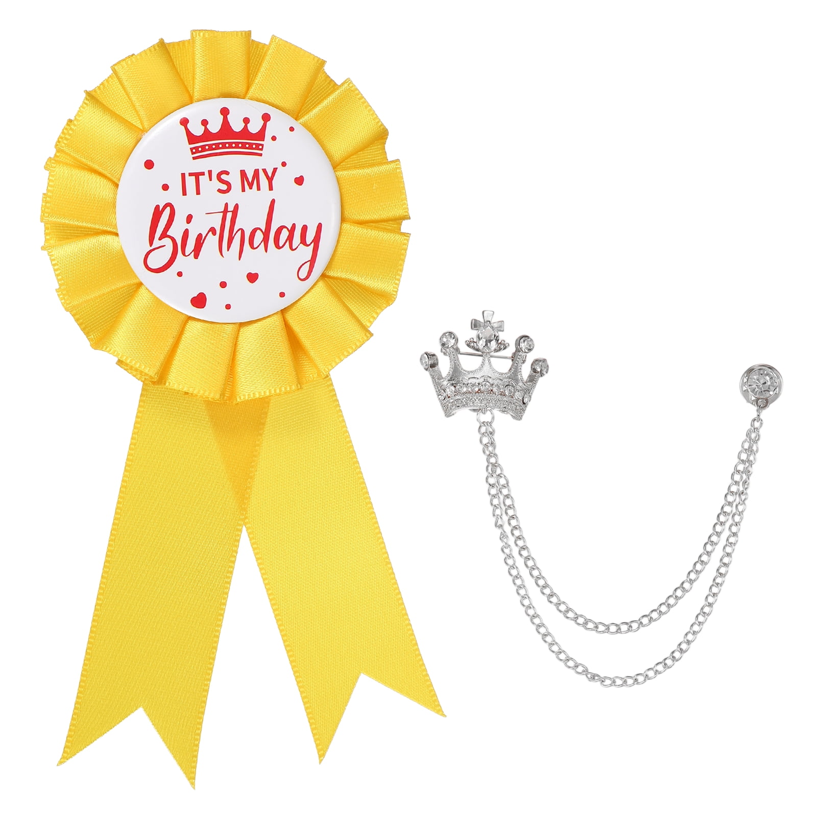 Uxcell Birthday Pin & Crown Hanging Chain Pins, Dark Green&Golden Green ...