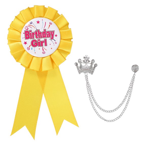 Uxcell Birthday Pin & Crown Hanging Chain Pins, Dark Green&Golden Green ...