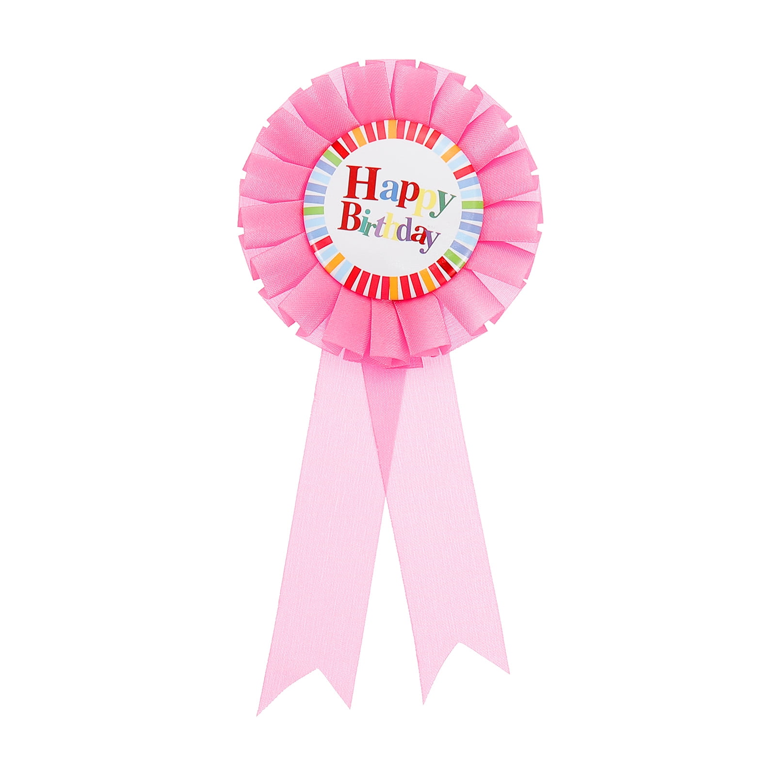 Uxcell Birthday Ribbon, Award Ribbon Brooch Birthday Pin Tinplate Badge ...