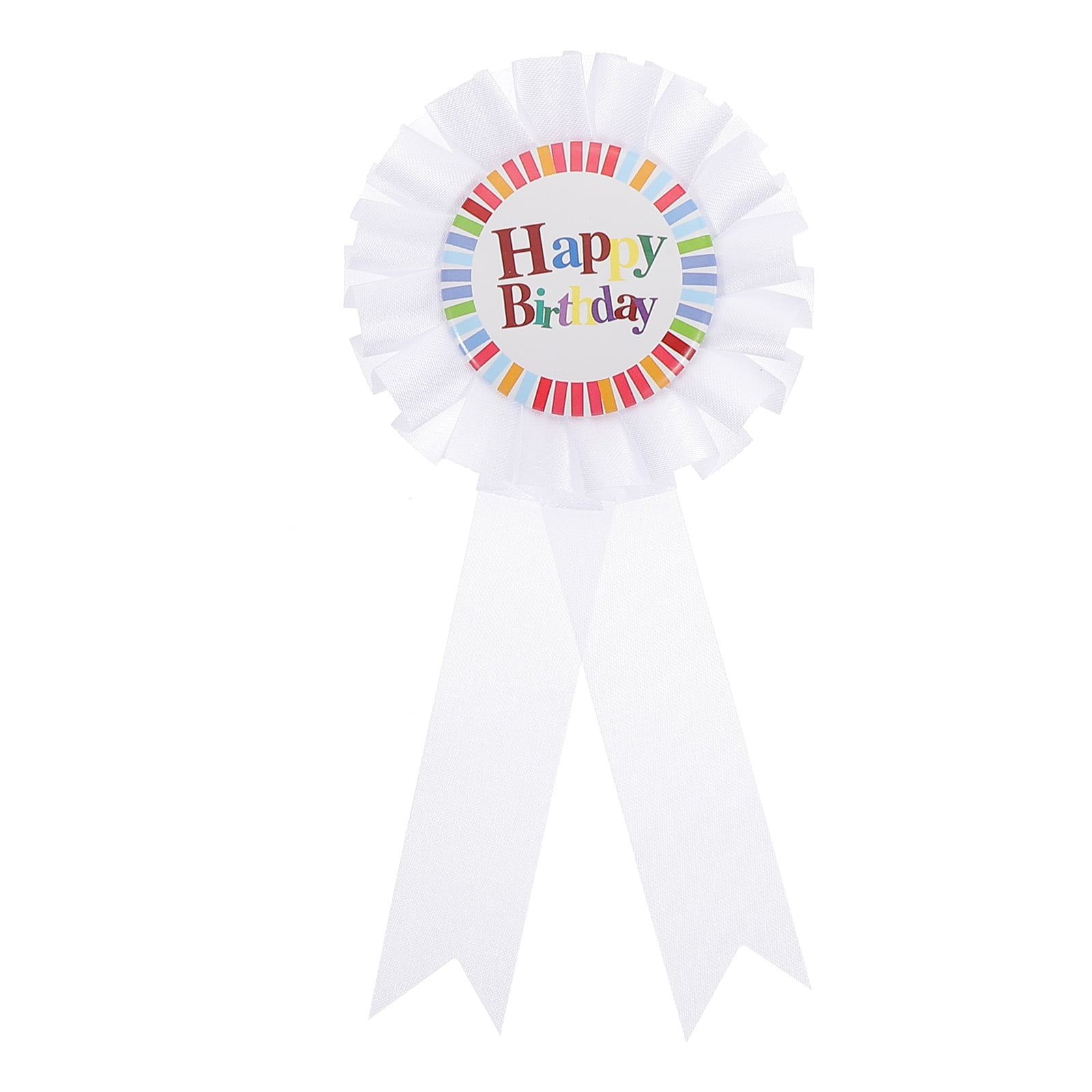 Uxcell Birthday Ribbon, Award Ribbon Brooch Birthday Pin Tinplate Badge ...
