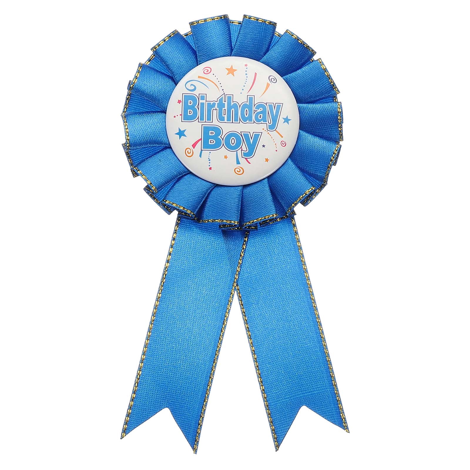 Uxcell Birthday Ribbon Pin, 5.9 x 2.8" Award Ribbon Fabric Birthday Boy ...