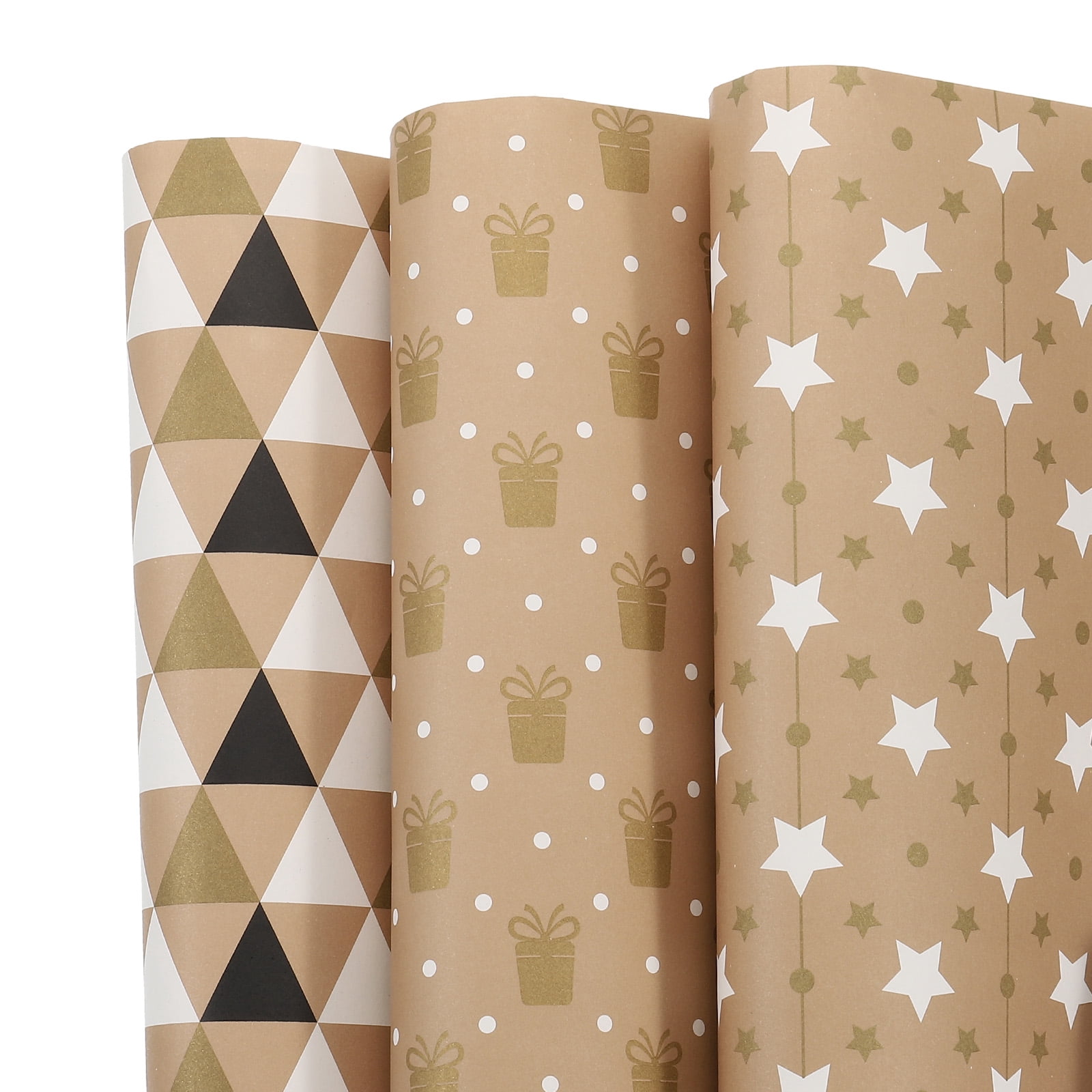 Uxcell Birthday Wrapping Paper Sheet, Star,Triangle,Gift Patterns 20 x ...