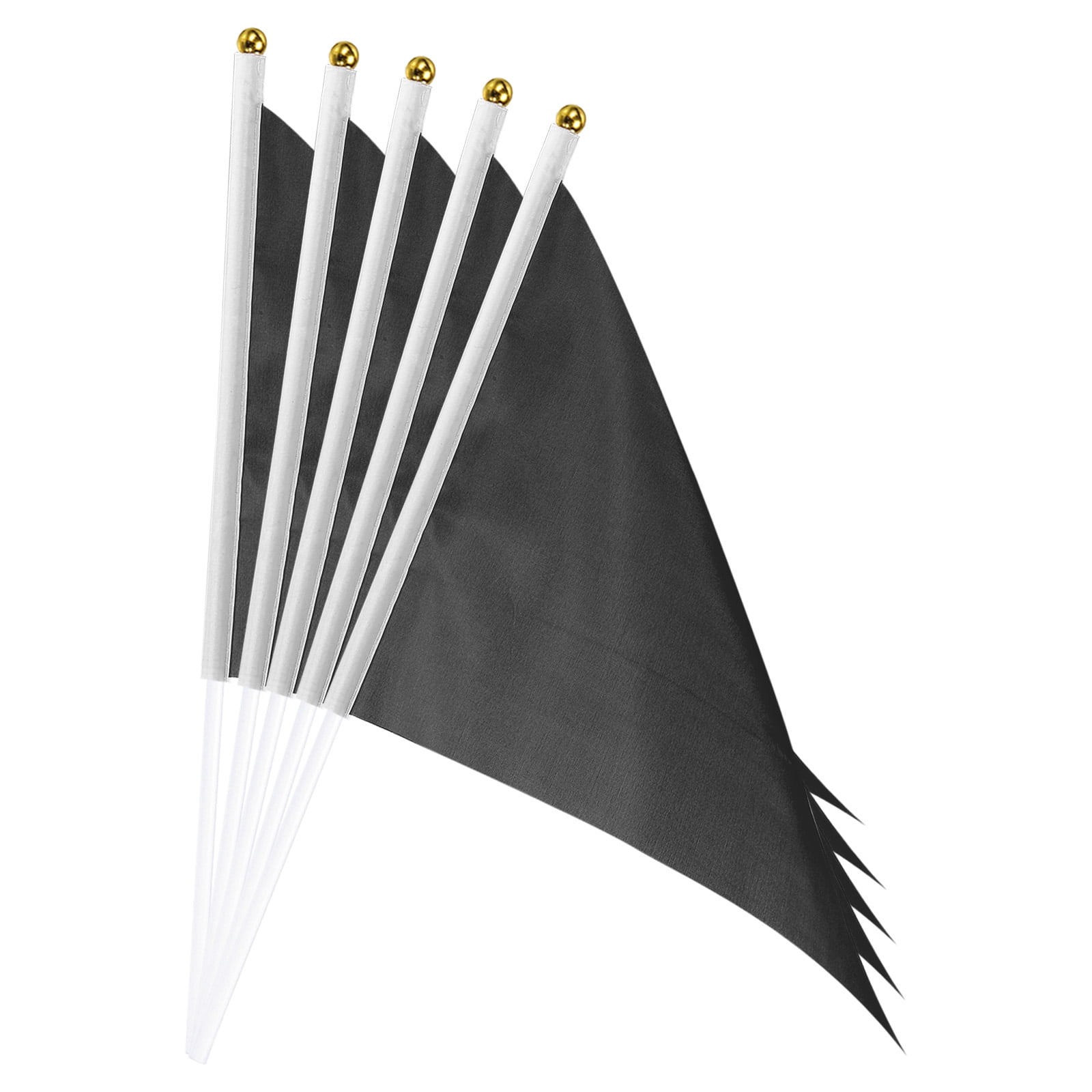 Uxcell Black Flag Stick, Hand Held Small Mini DIY Flag 8.2 inch x 5.5 ...