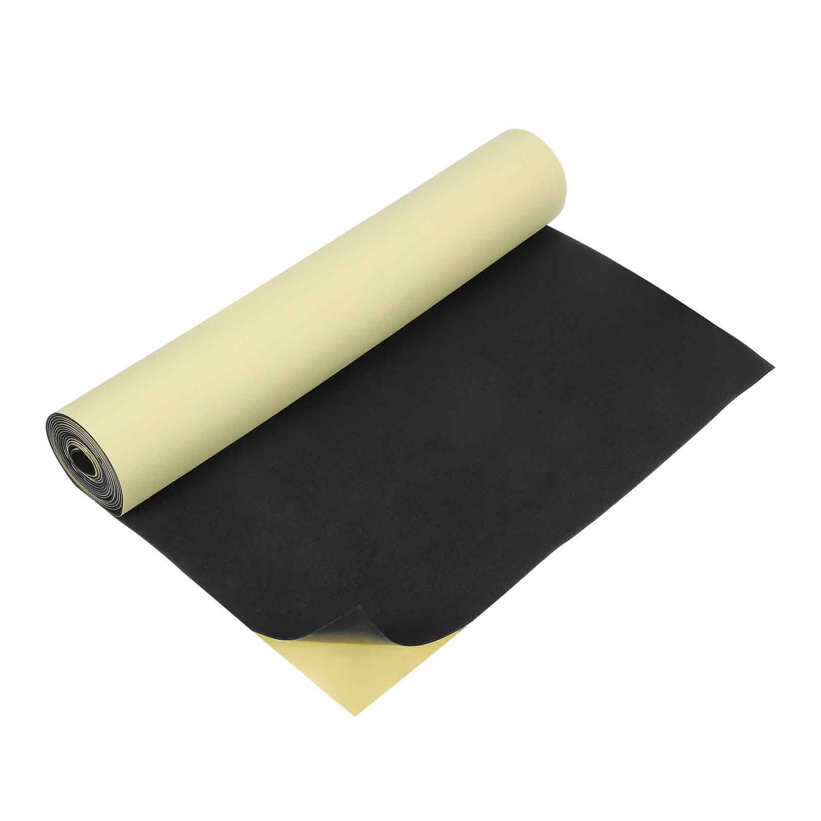 Uxcell Black Foam Sheets, 78''x13''x 1/32" Self Adhesive EVA Foam Roll ...