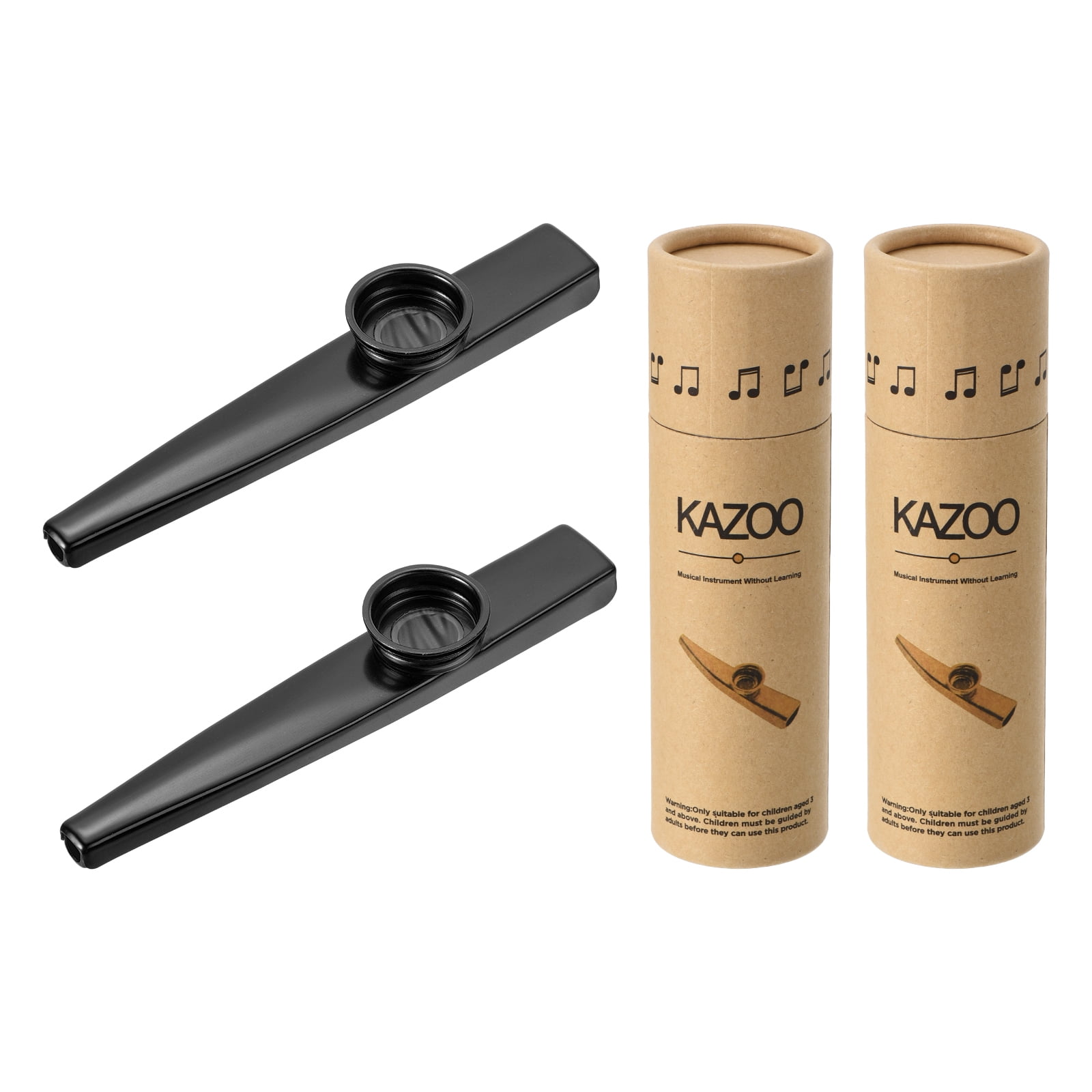 Uxcell Black Kazoo Musical Instrument Aluminum Alloy with Beautiful ...