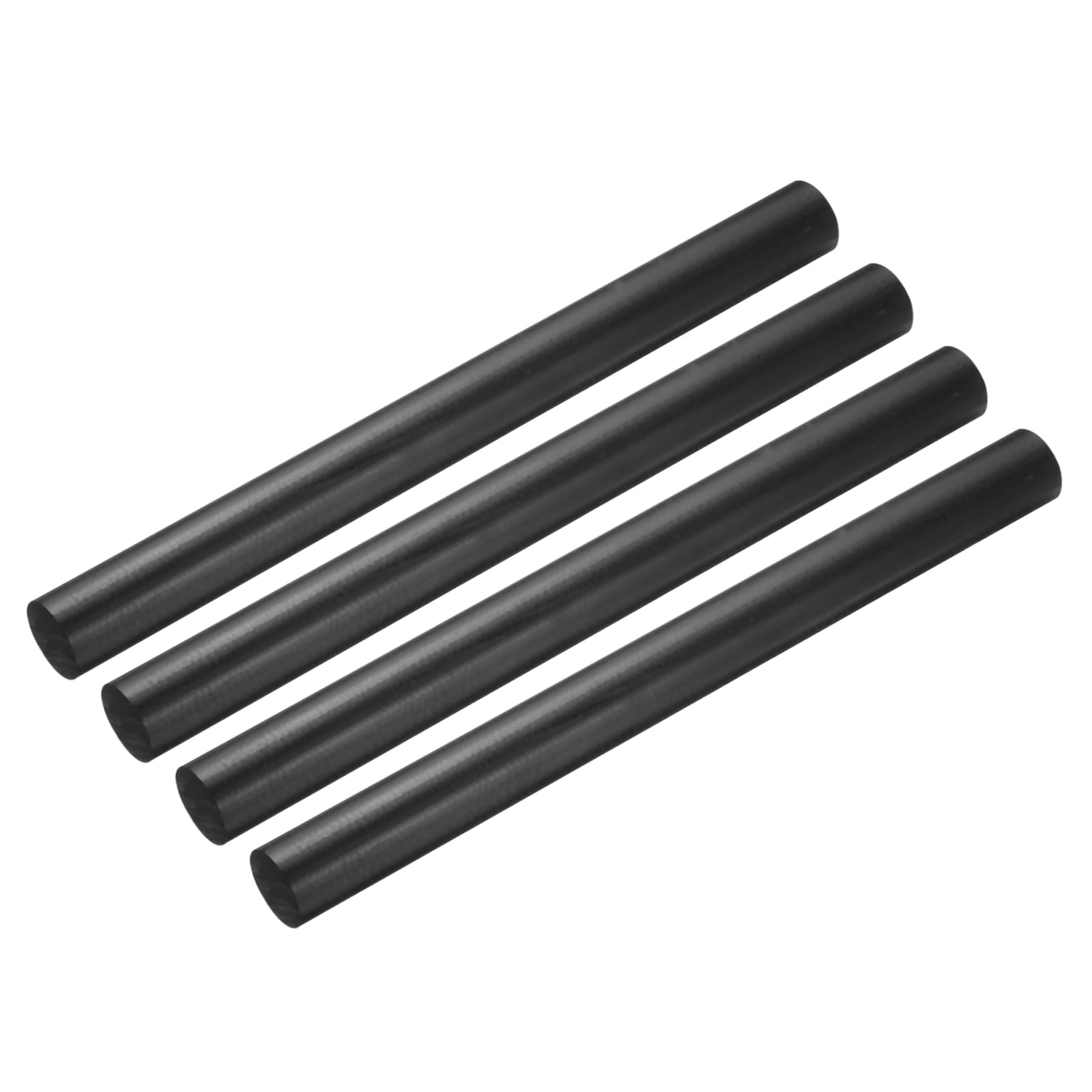 Uxcell Black Round ABS Plastic Rods 1-inch Diameter and 11-inch Length ...